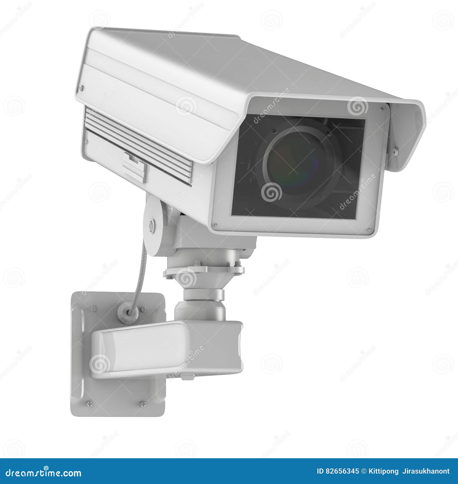 White Cctv Camera or Security Camera Isolated on White Stock ...