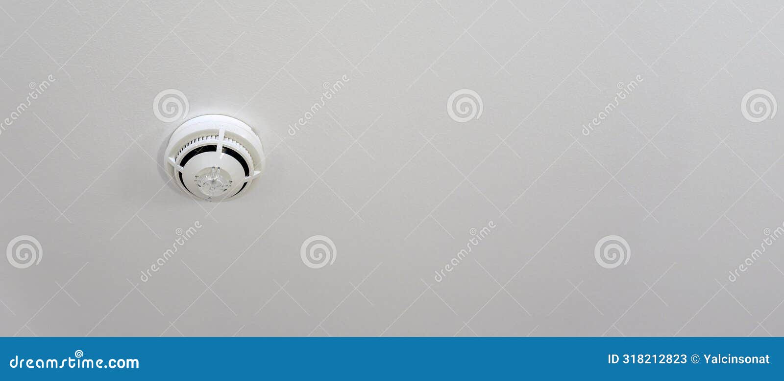 White Ceiling Mounted Fire Safety Device Smoke Detector Stock Image ...