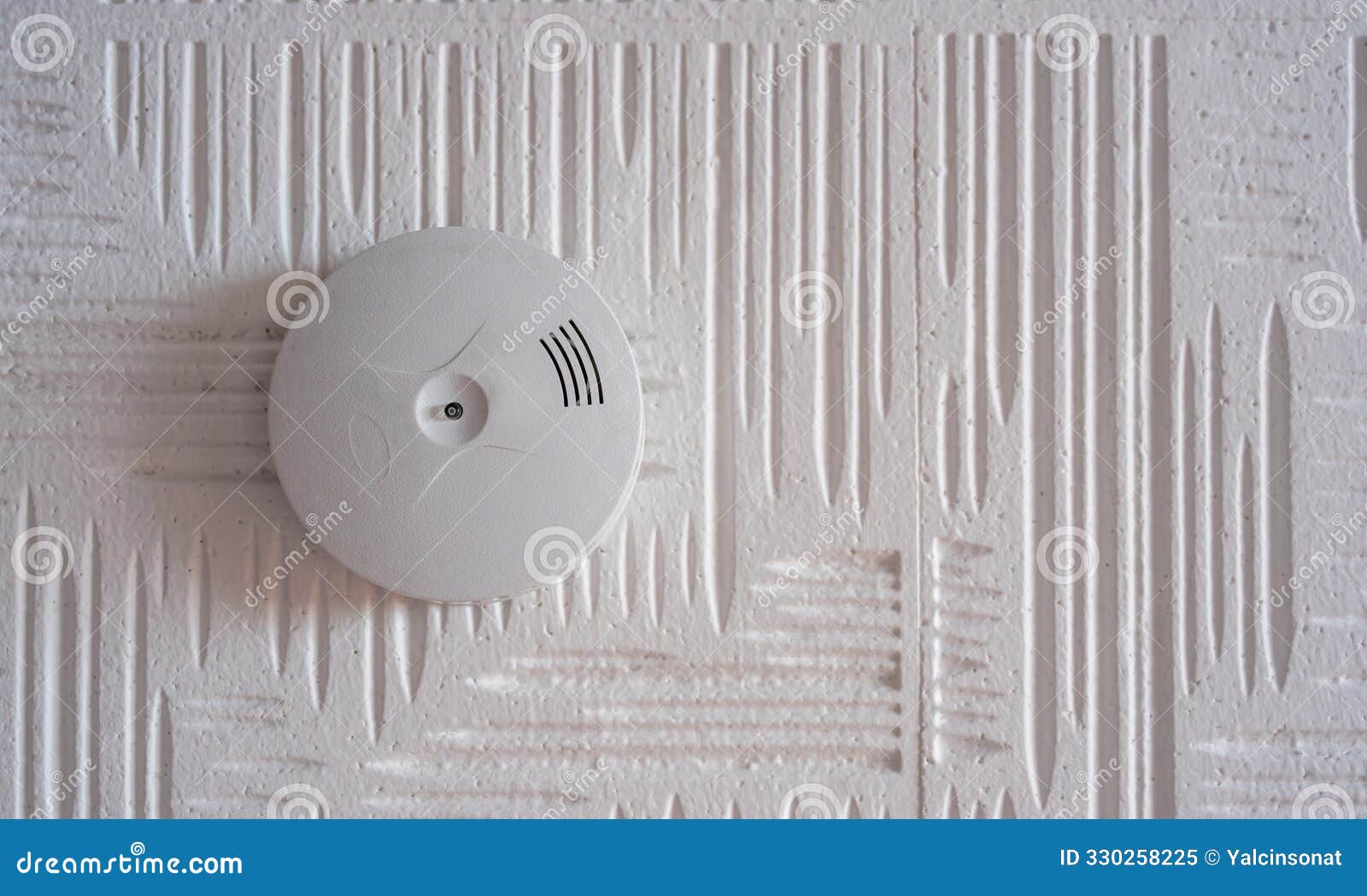 White Ceiling Mounted Fire Safety Device Smoke Detector Stock Image ...