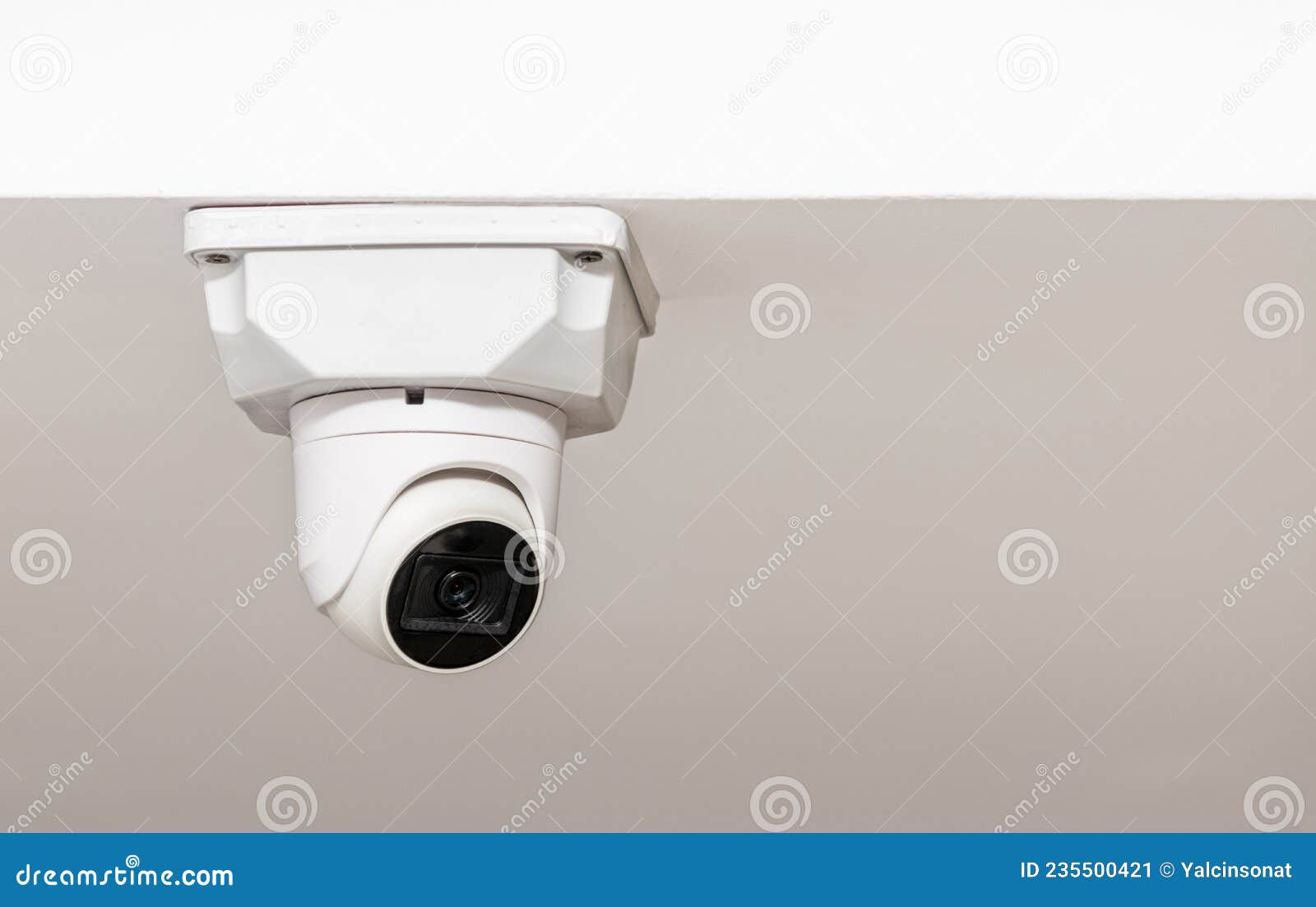 White Ceiling Mounted Security Camera with Night Vision Stock Image ...