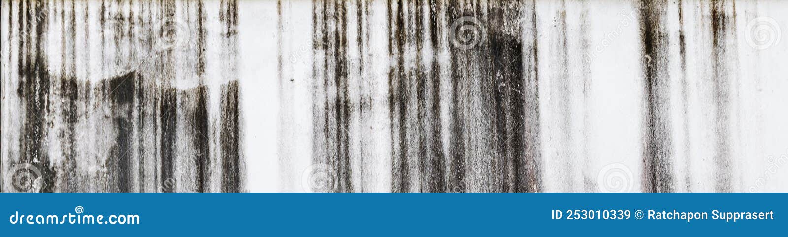 White Cement Wall with Rain Stains Stock Image - Image of crack ...