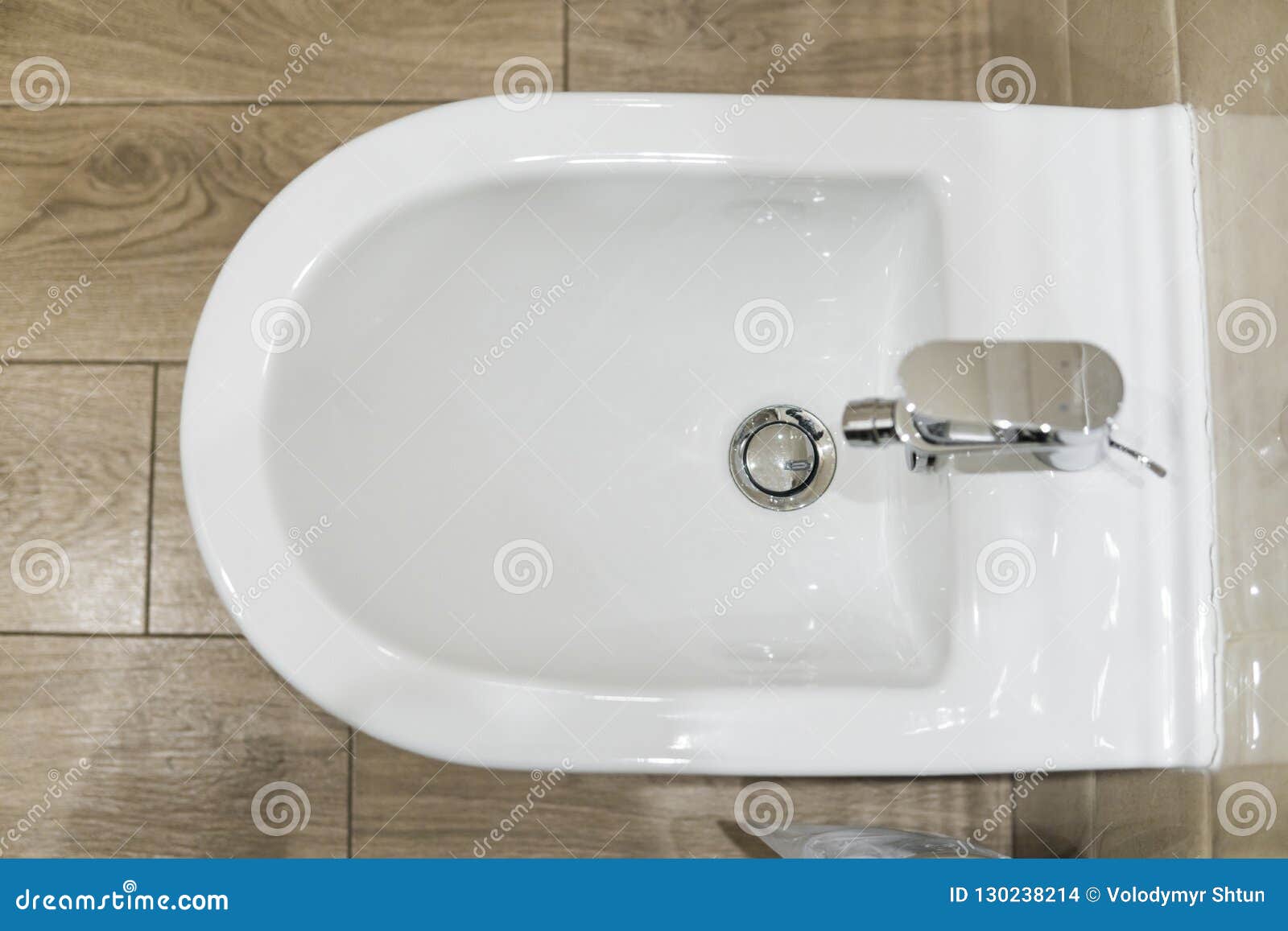 White Ceramic Bidet in Modern Bathroom. Wc. Stock Photo - Image of ...