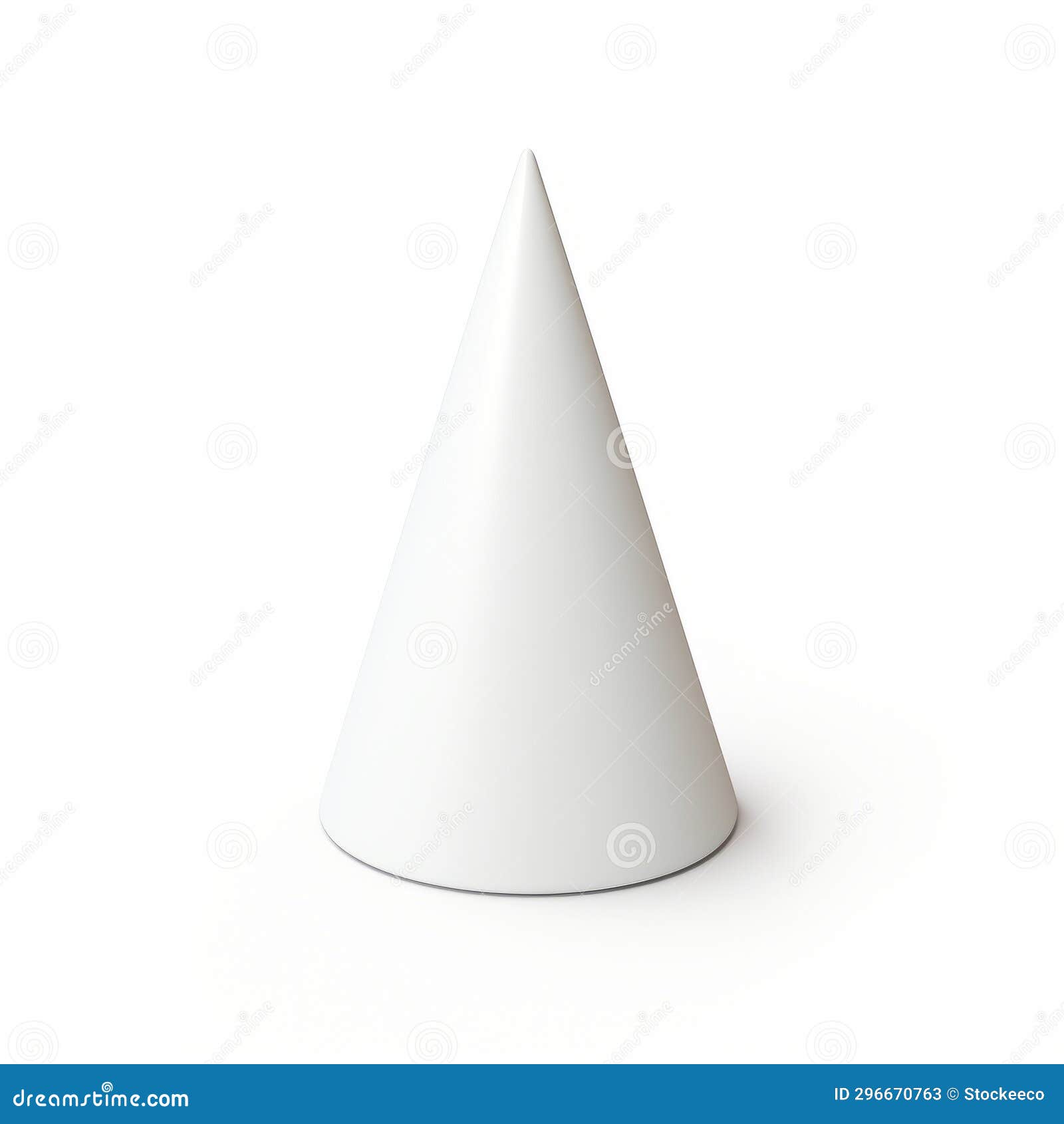 Basic Flat Cone on White Isolated Background Stock Illustration - Illustration of scale ...