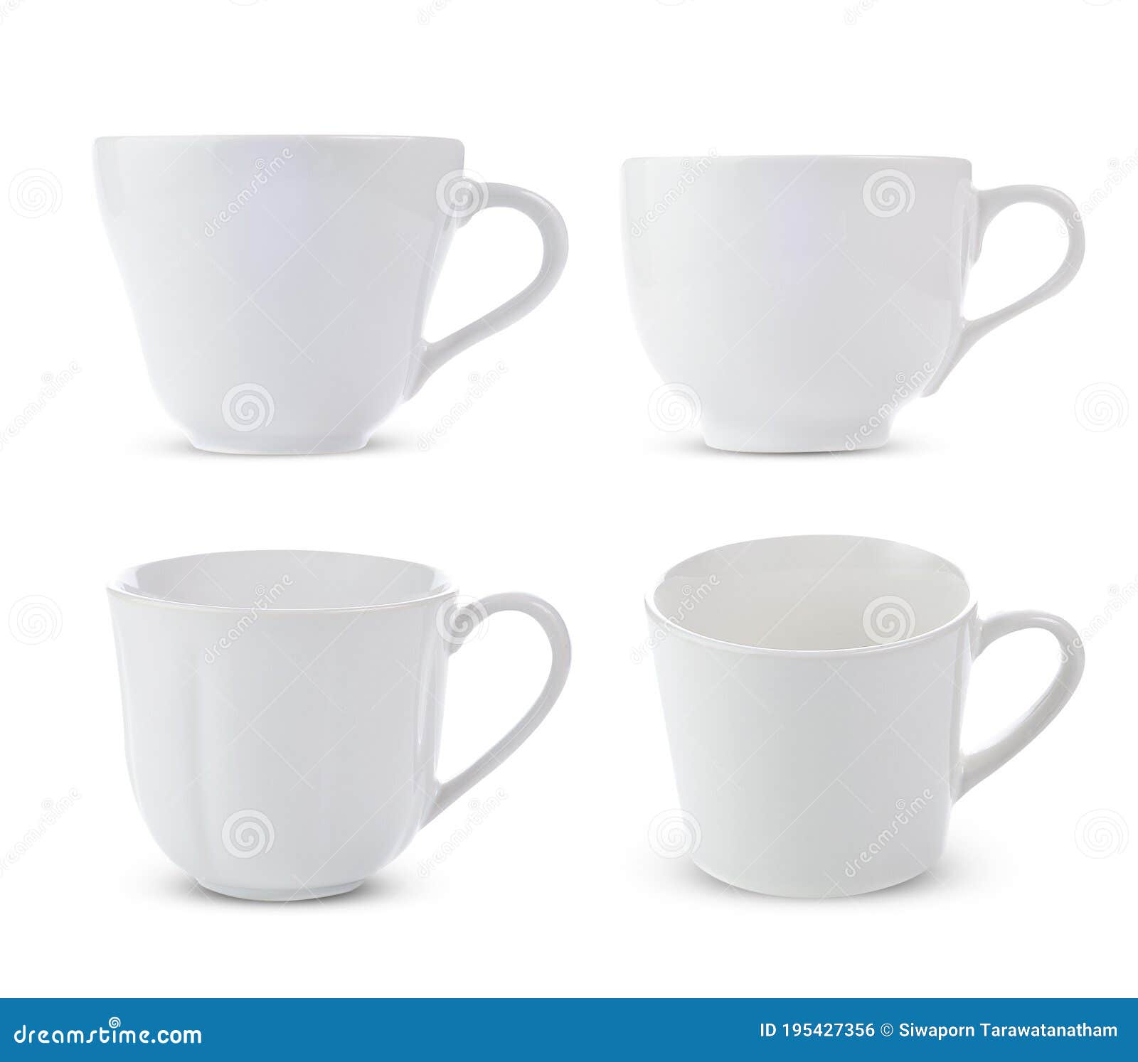 White Ceramic Cup Isolated on White Stock Photo - Image of cafe, cuppa ...