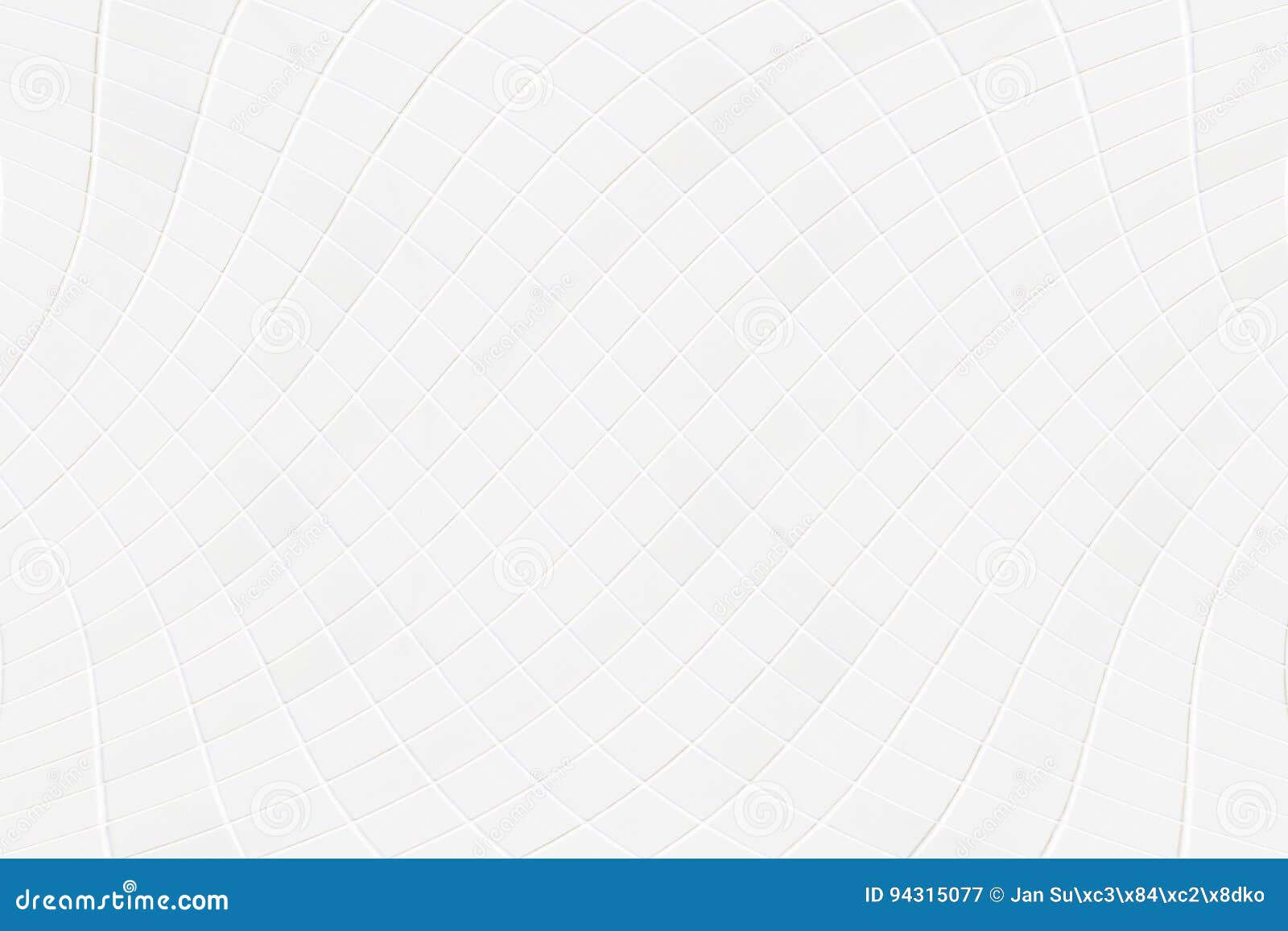 White Ceramic Diamond Shape Mosaic Curved with Vertical Structure Stock ...