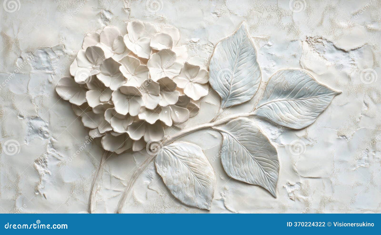 Gray Hydrangea Flowers On A Purple Background - Dark Compositions Stock ...