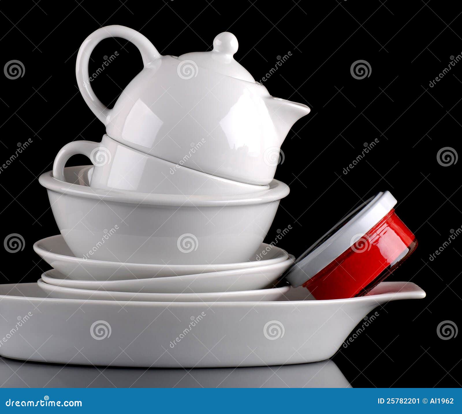 White Ceramic Kitchen Tools Stock Image - Image of empty, table: 25782201