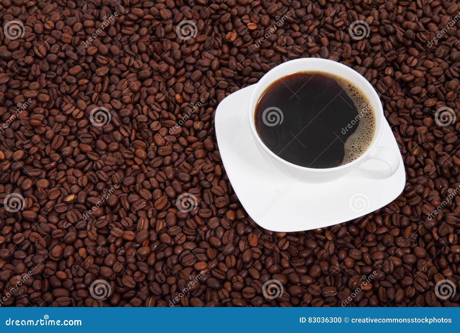 White Ceramic Mu Fill Of Coffee Picture. Image: 83036300