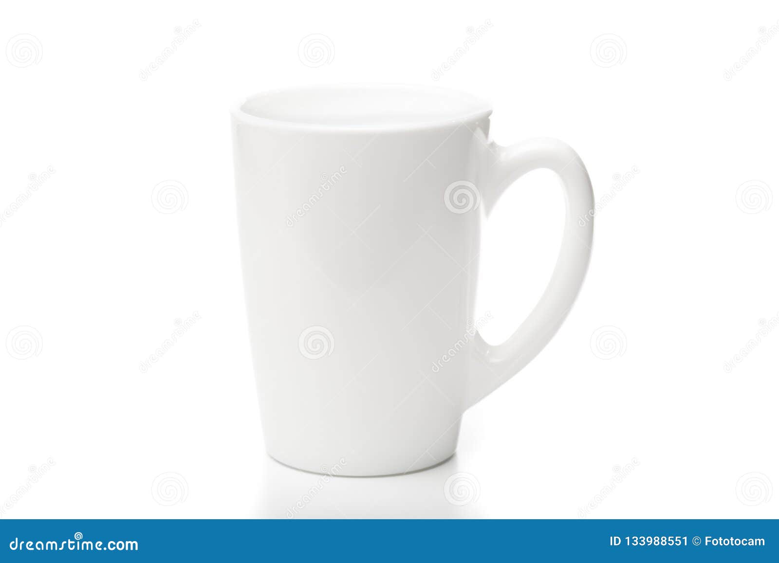 White Ceramic Mug. Isolated on a White Stock Image - Image of clear ...