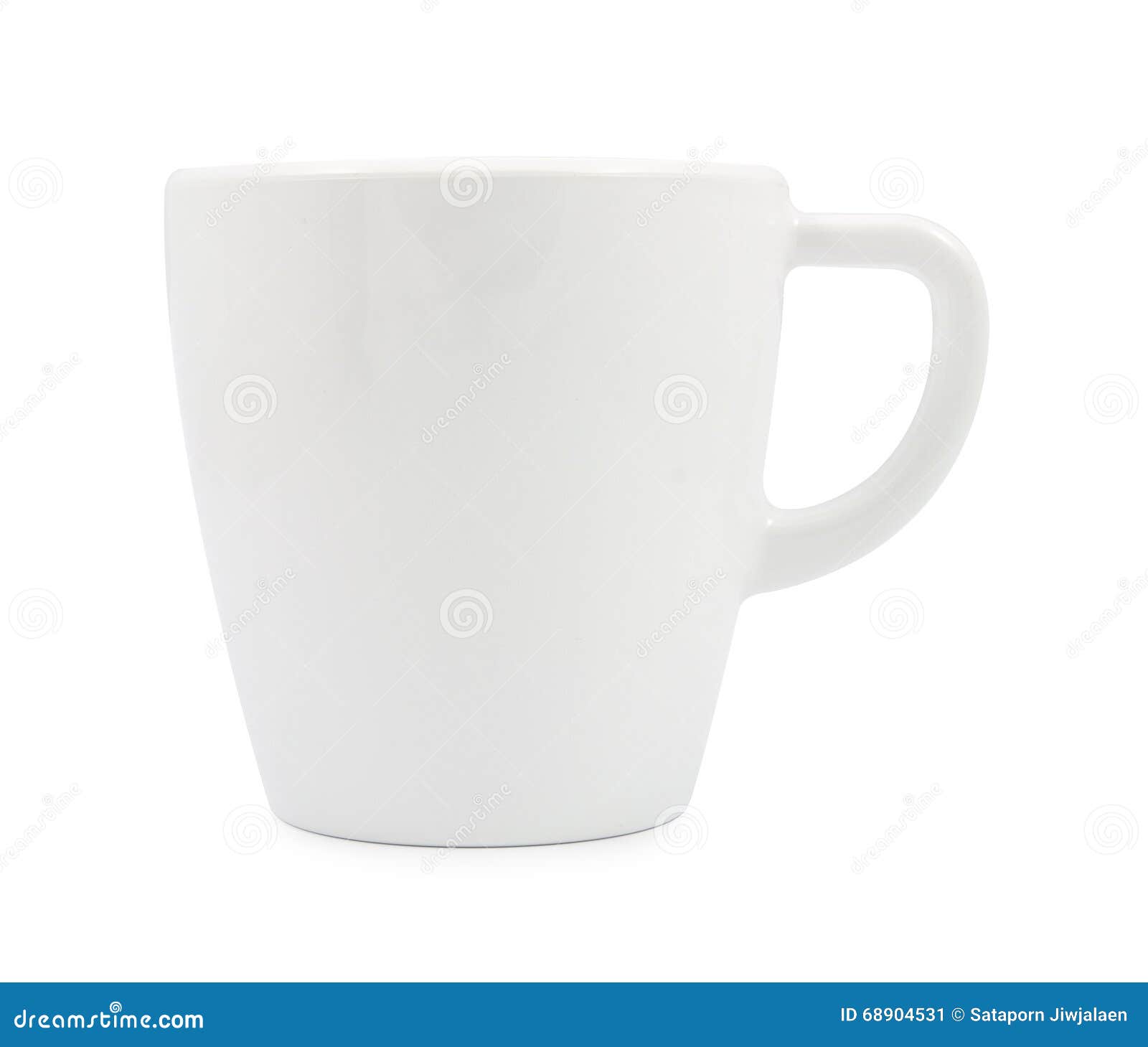 White ceramic mug isolated stock image. Image of handle - 68904531
