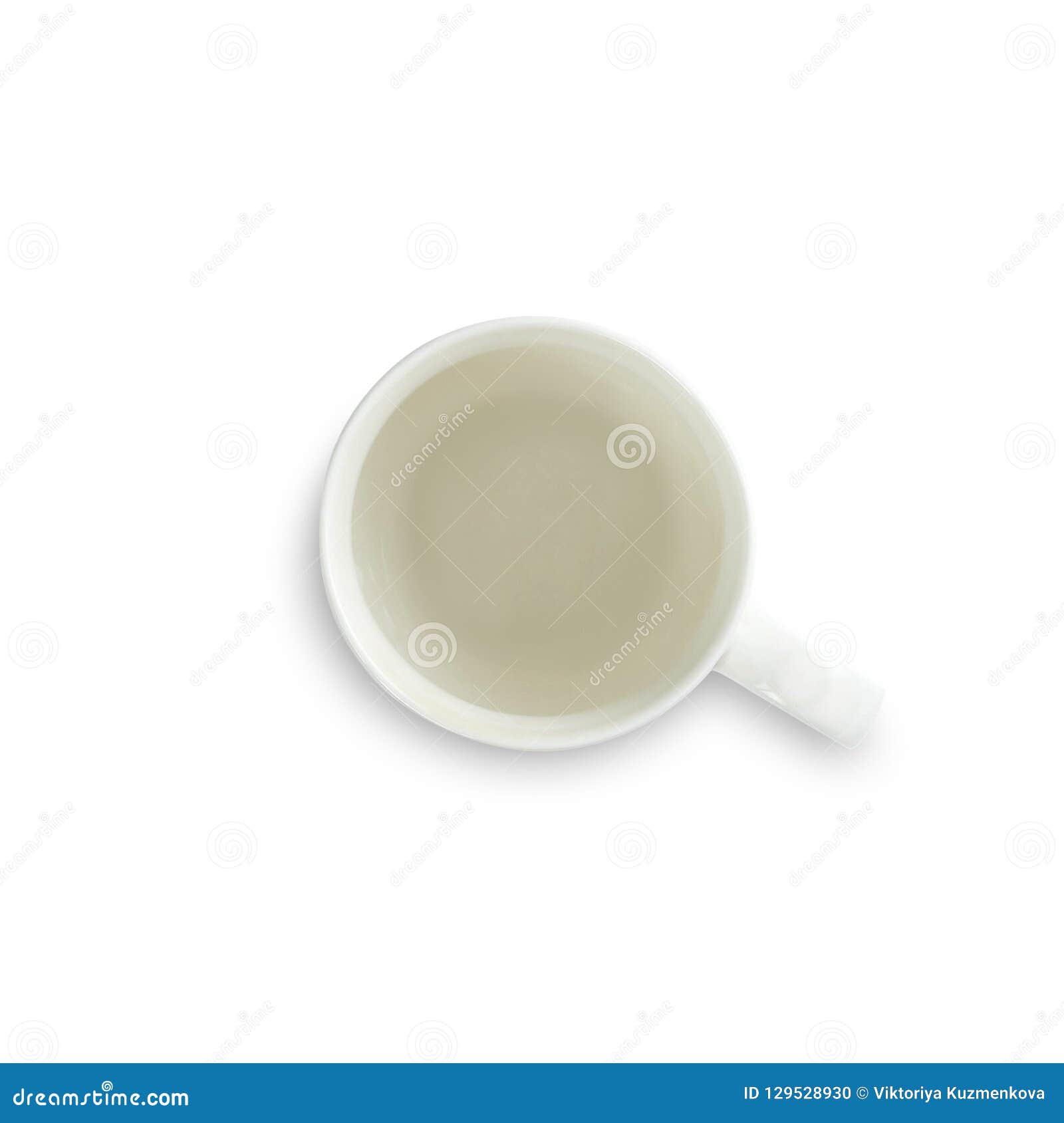 White Ceramic Mug Top View. Close Up Stock Photo - Image of object ...