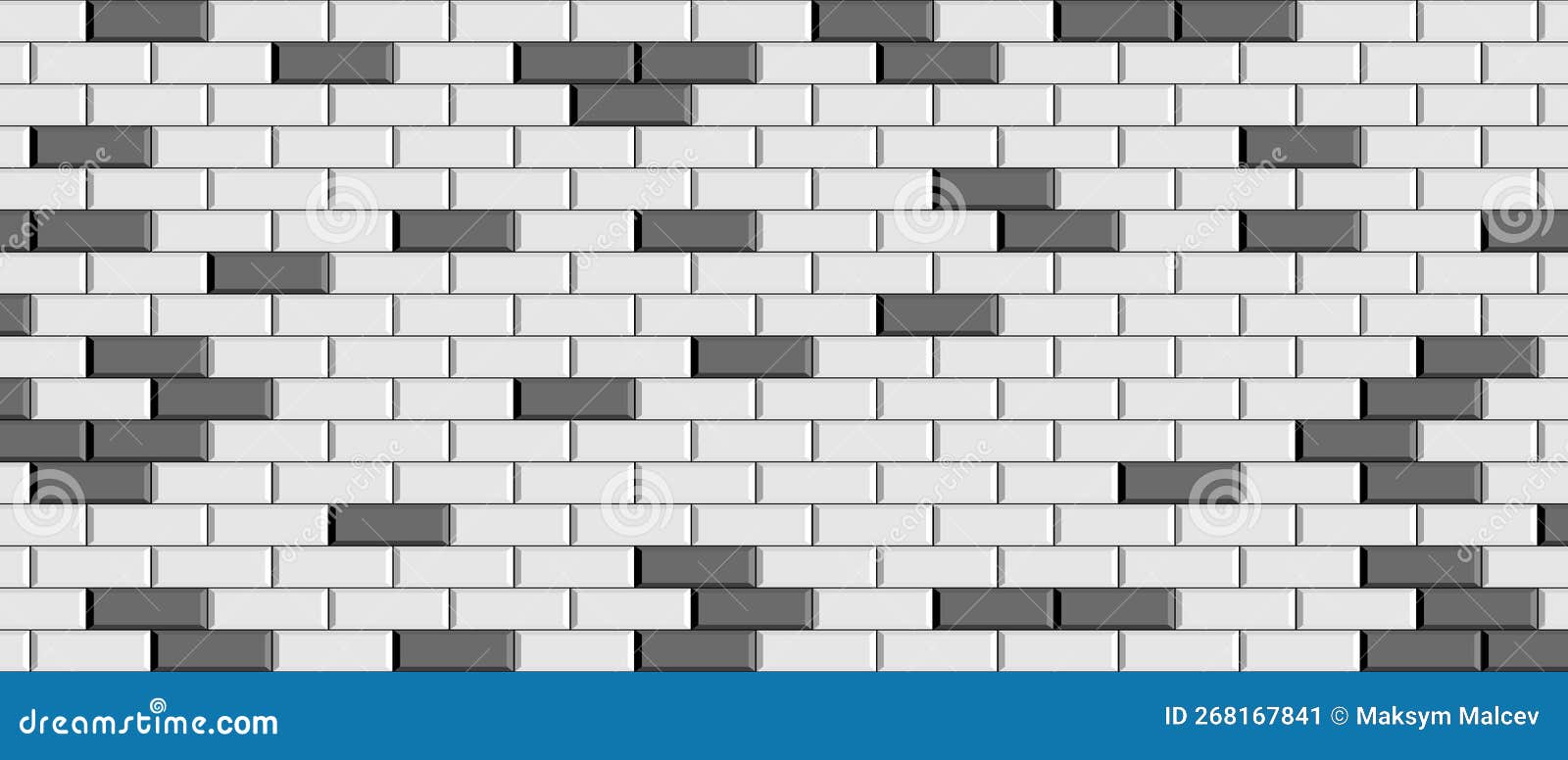 White Ceramic Pattern Texture. Tile Wall Background. Retro Rectangle ...