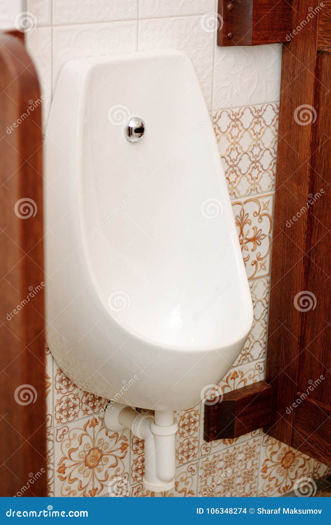 White Ceramic Pissoir in a Classic Wc. Stock Photo - Image of closet ...