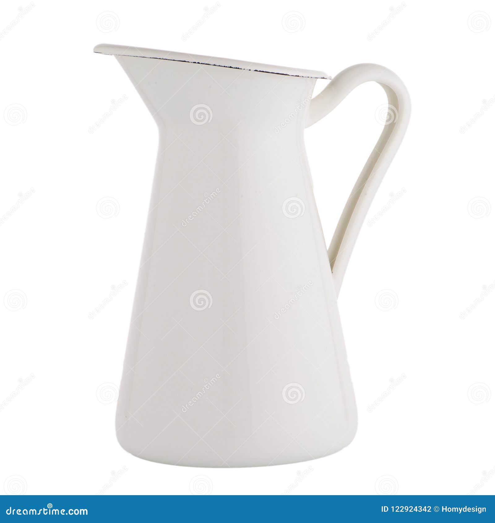 White ceramic pitcher stock photo. Image of isolated - 122924342
