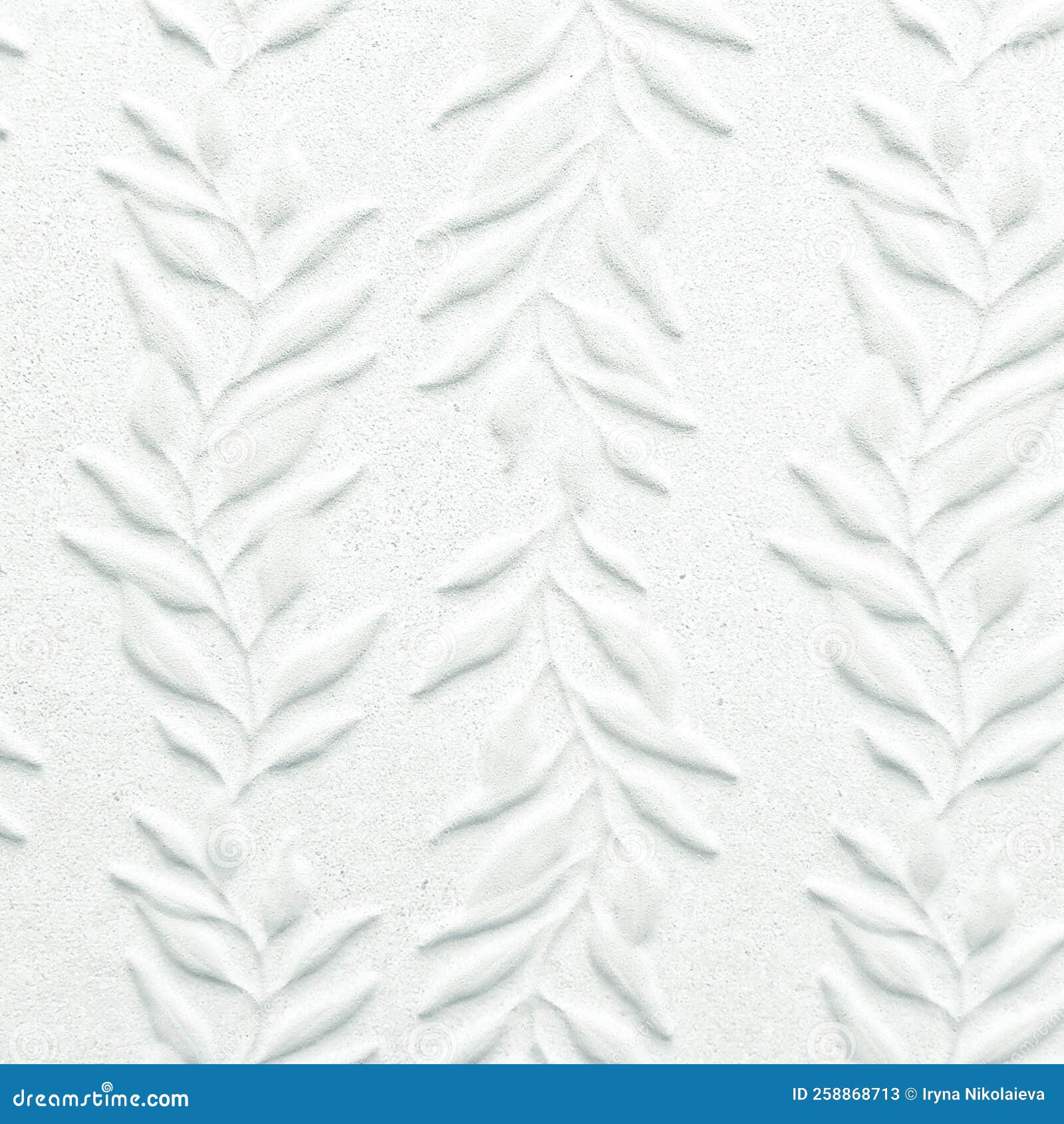 White Ceramic Tile with Leaves Pattern for Wall Decoration. Concrete ...