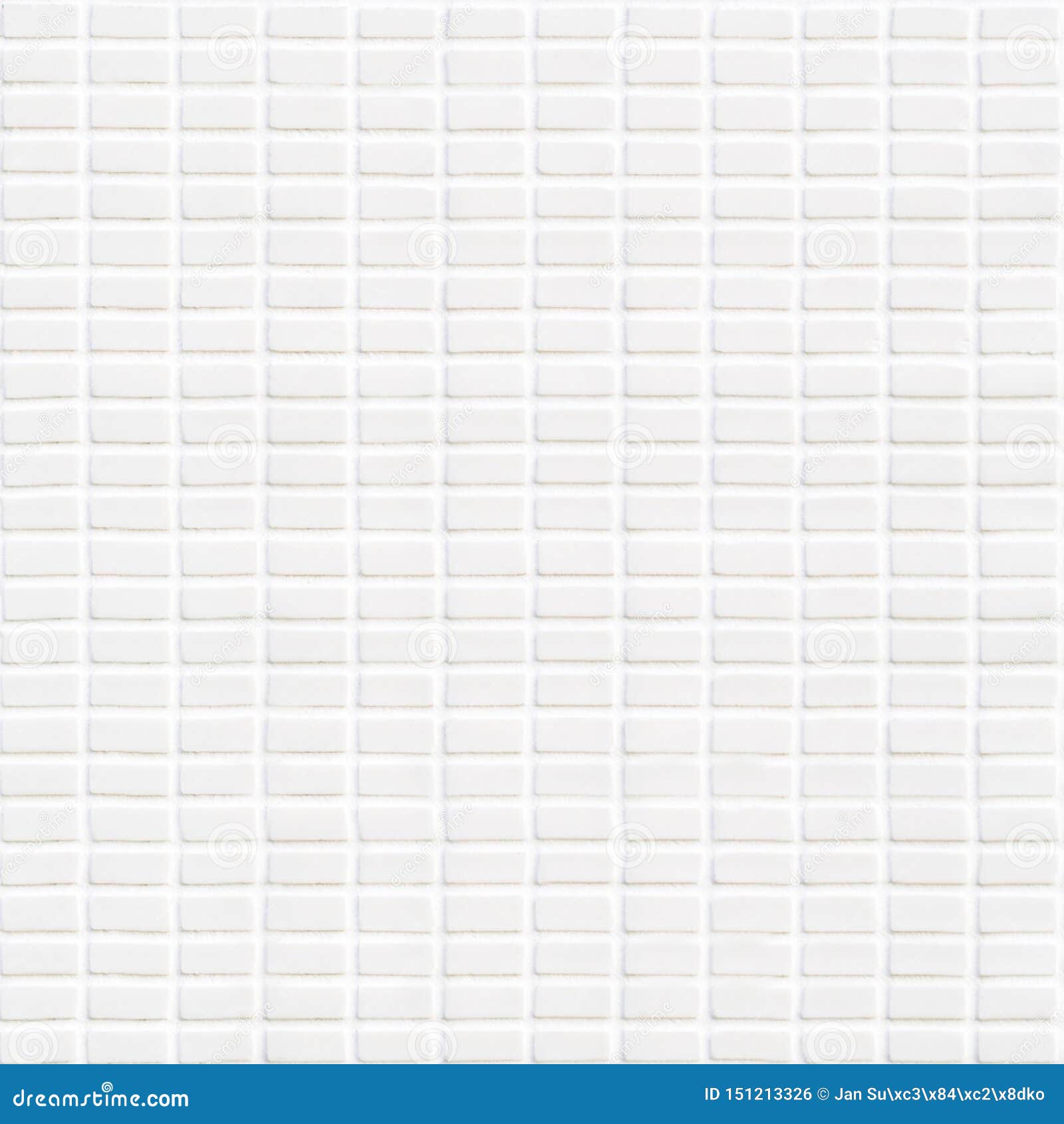 White Ceramic Tile with Very Little Rectangles in Square Form Stock ...