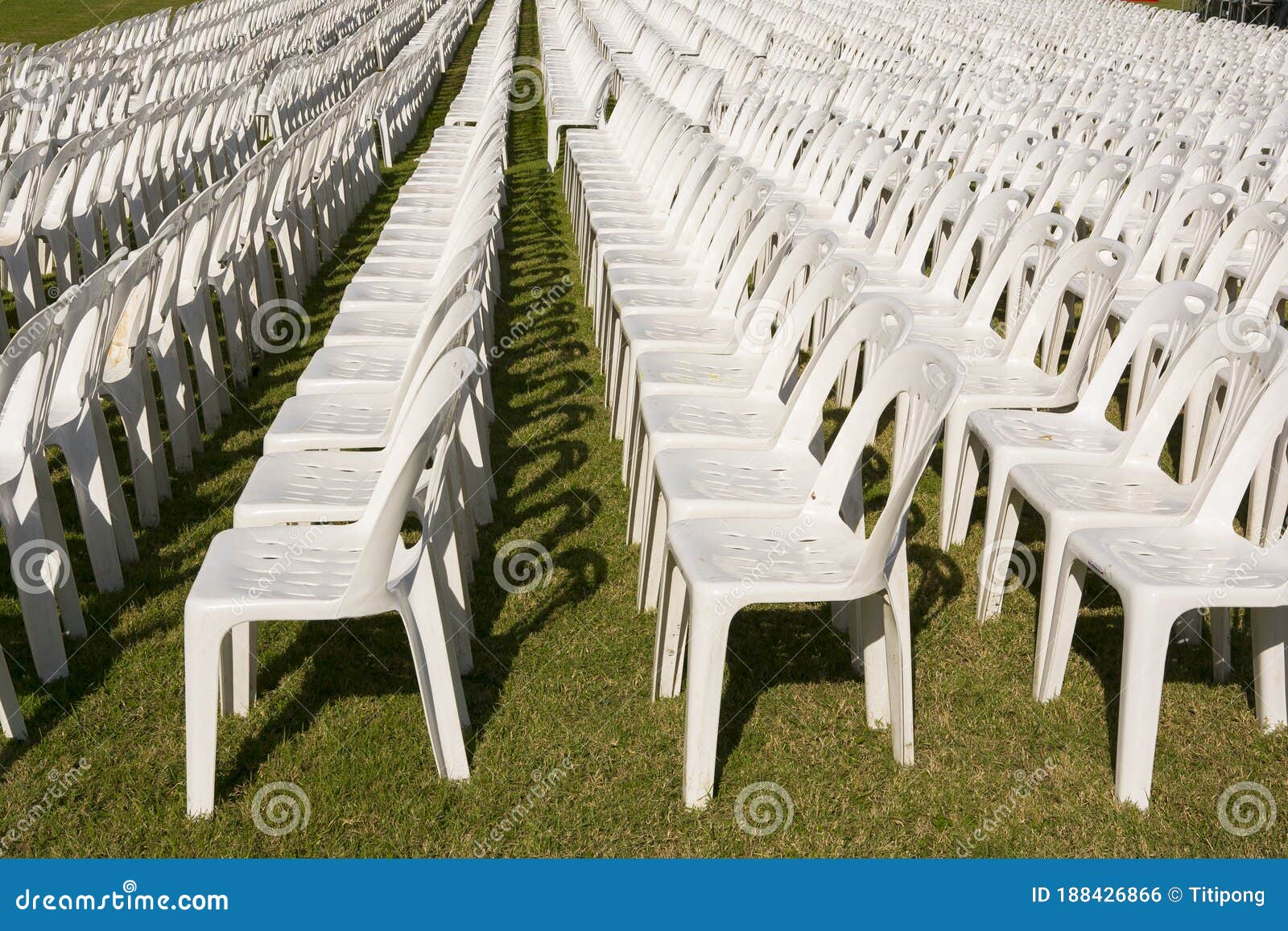 White chair in the lawn stock photo. Image of marriage - 188426866
