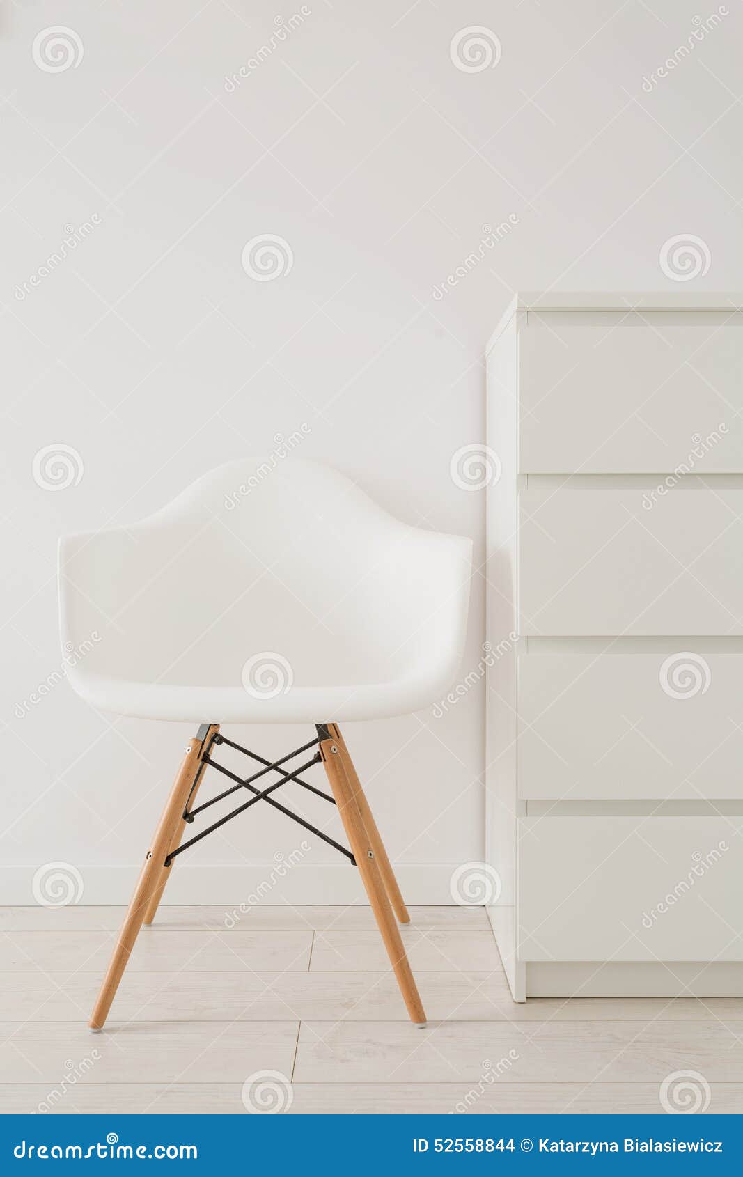 White Chair in Modern Design Stock Photo - Image of artistic, interior ...