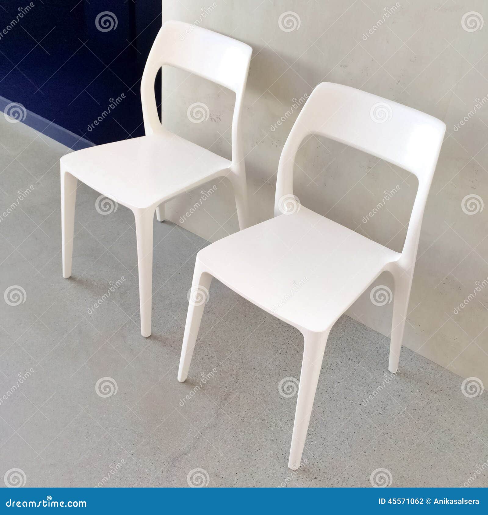 White Chairs with Modern Design Stock Photo - Image of modern, simple ...