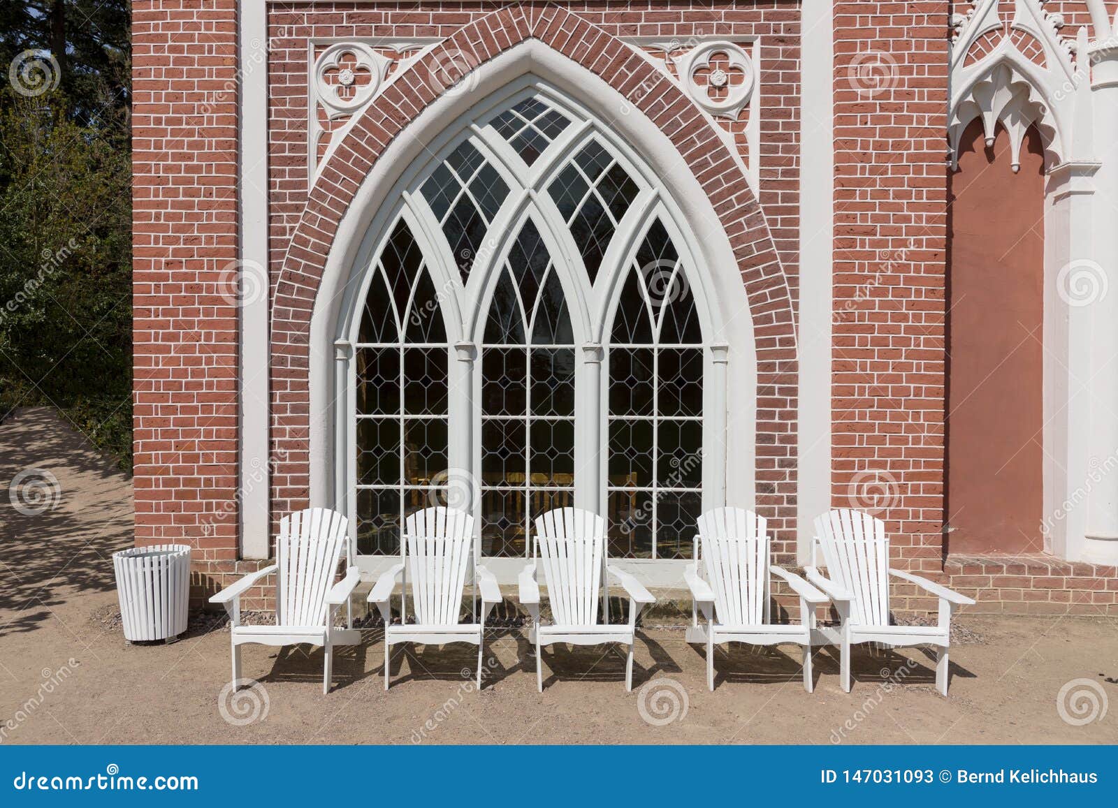 White Chairs To Rest in Front of the Villa Stock Image - Image of style ...