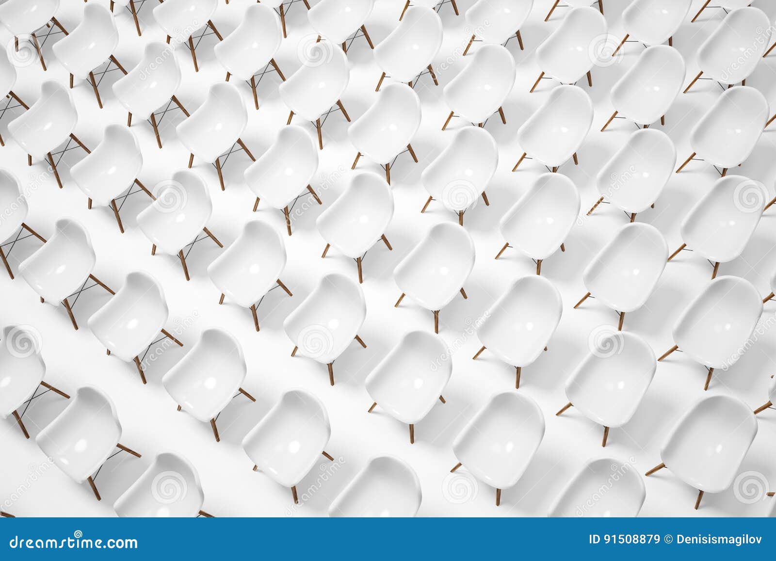 White chairs, top view stock illustration. Illustration of concept ...