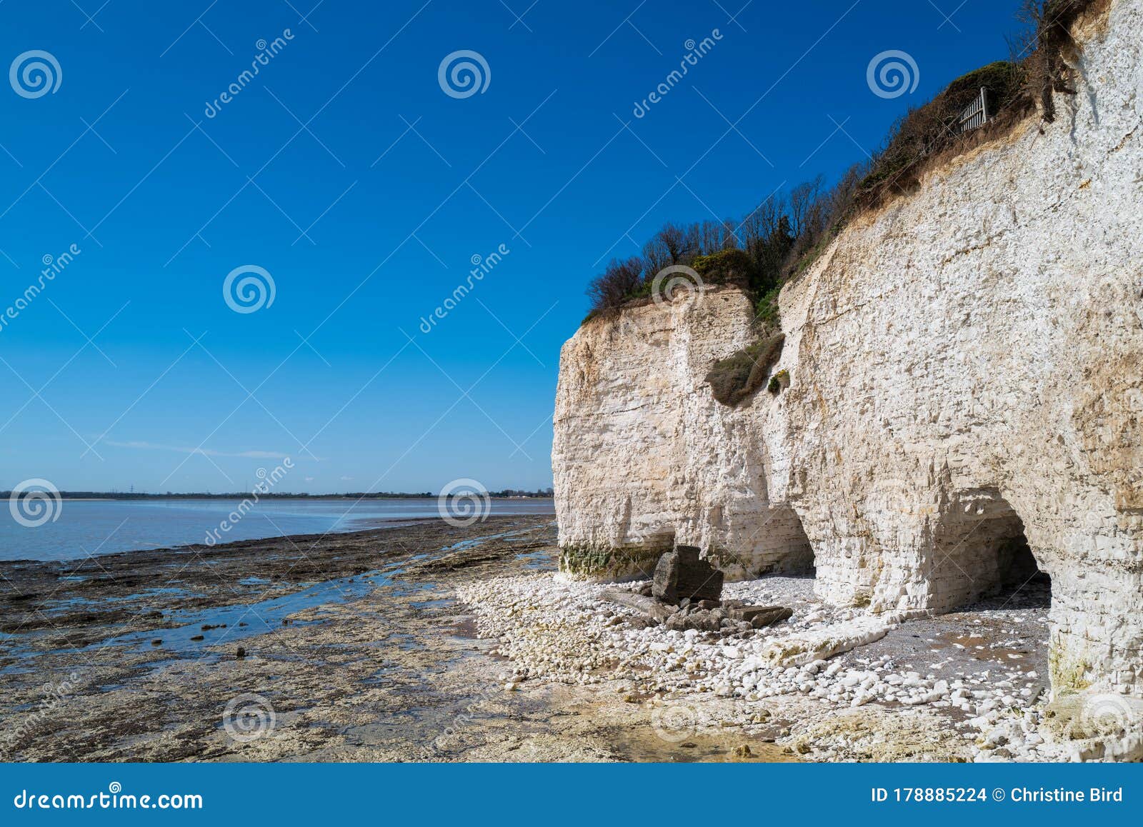 The White Chalk Cliffs for Ramsgate West Looking Towards Pegwell Bay on ...
