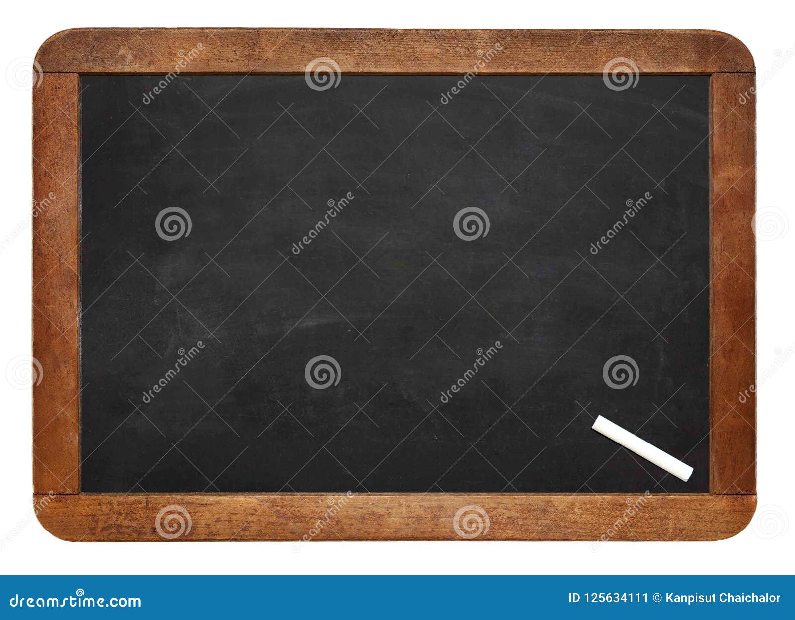 A White Chalk on Empty Chalk Board Background/Blank. Stock Image ...