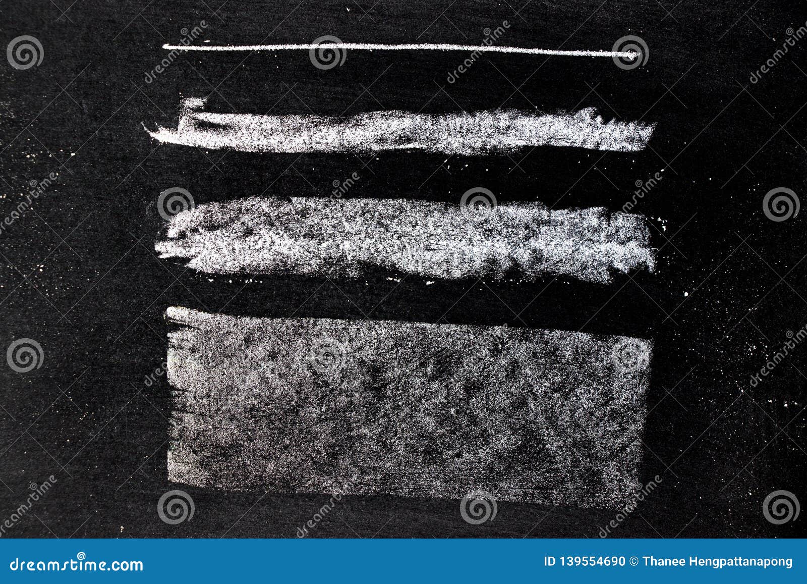 White Chalk Hand Drawing in Square or Line Shape on Blackboard ...