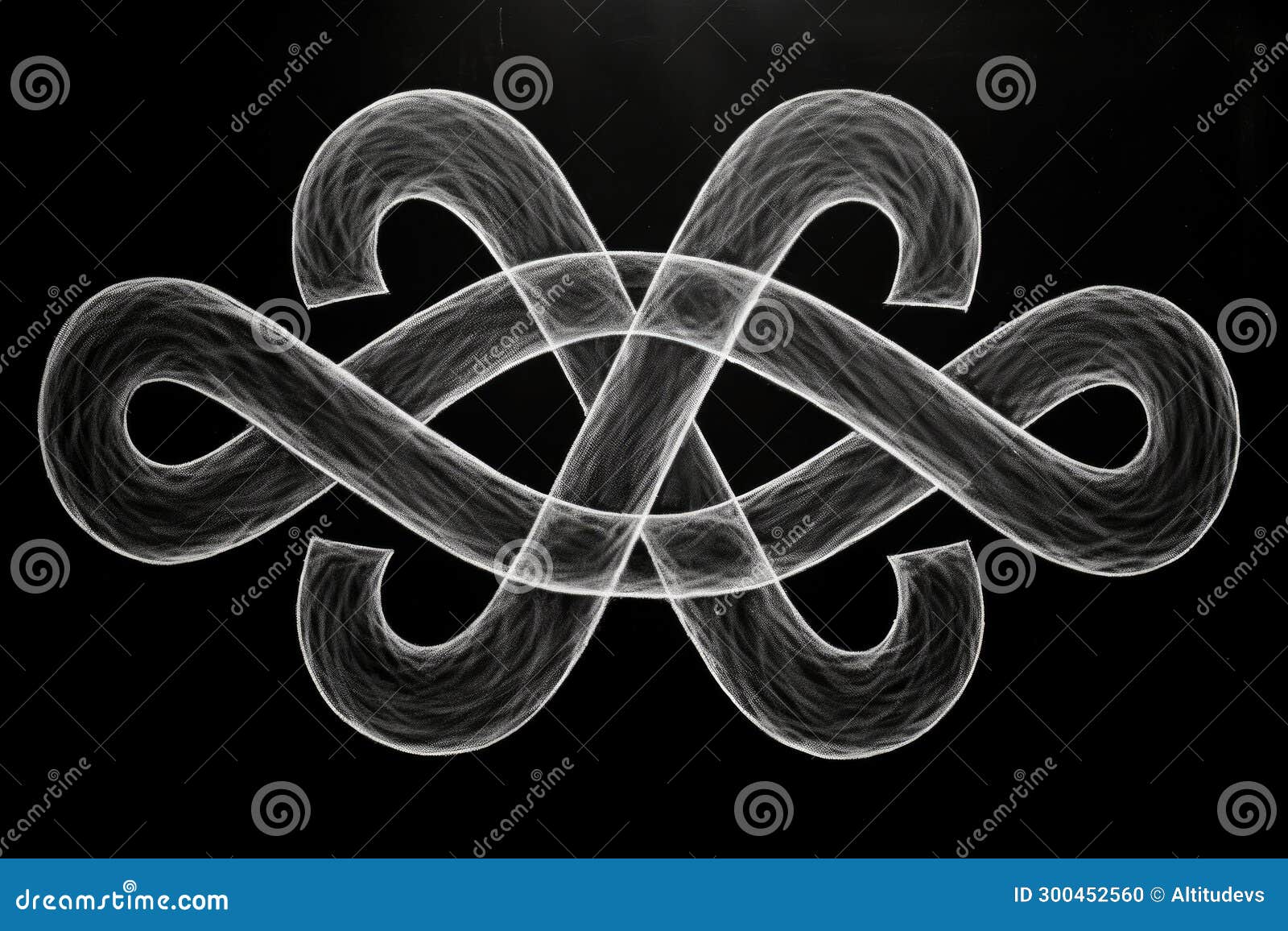 A White Chalk Infinity Symbol on a Black Chalkboard Stock Photo - Image ...