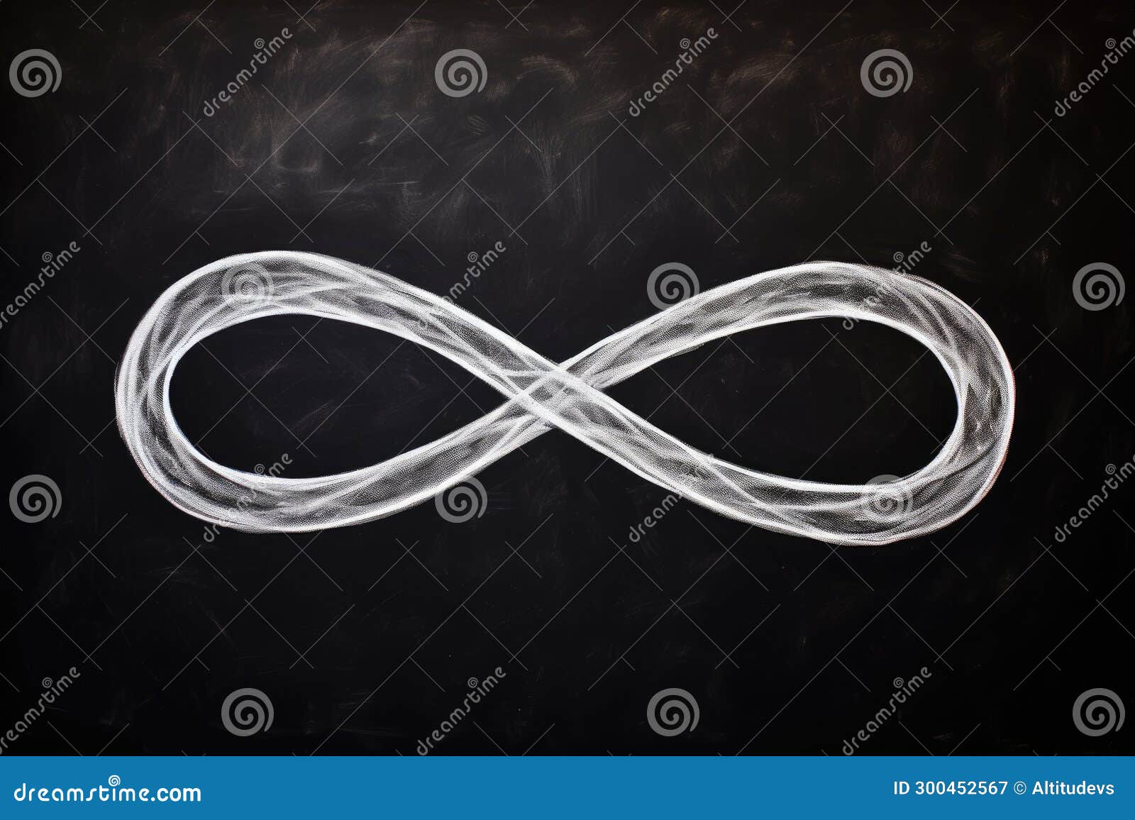 A White Chalk Infinity Symbol on a Black Chalkboard Stock Image - Image ...