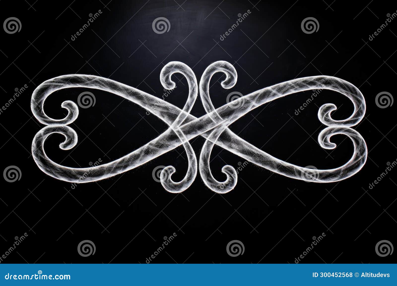 A White Chalk Infinity Symbol on a Black Chalkboard Stock Photo - Image ...