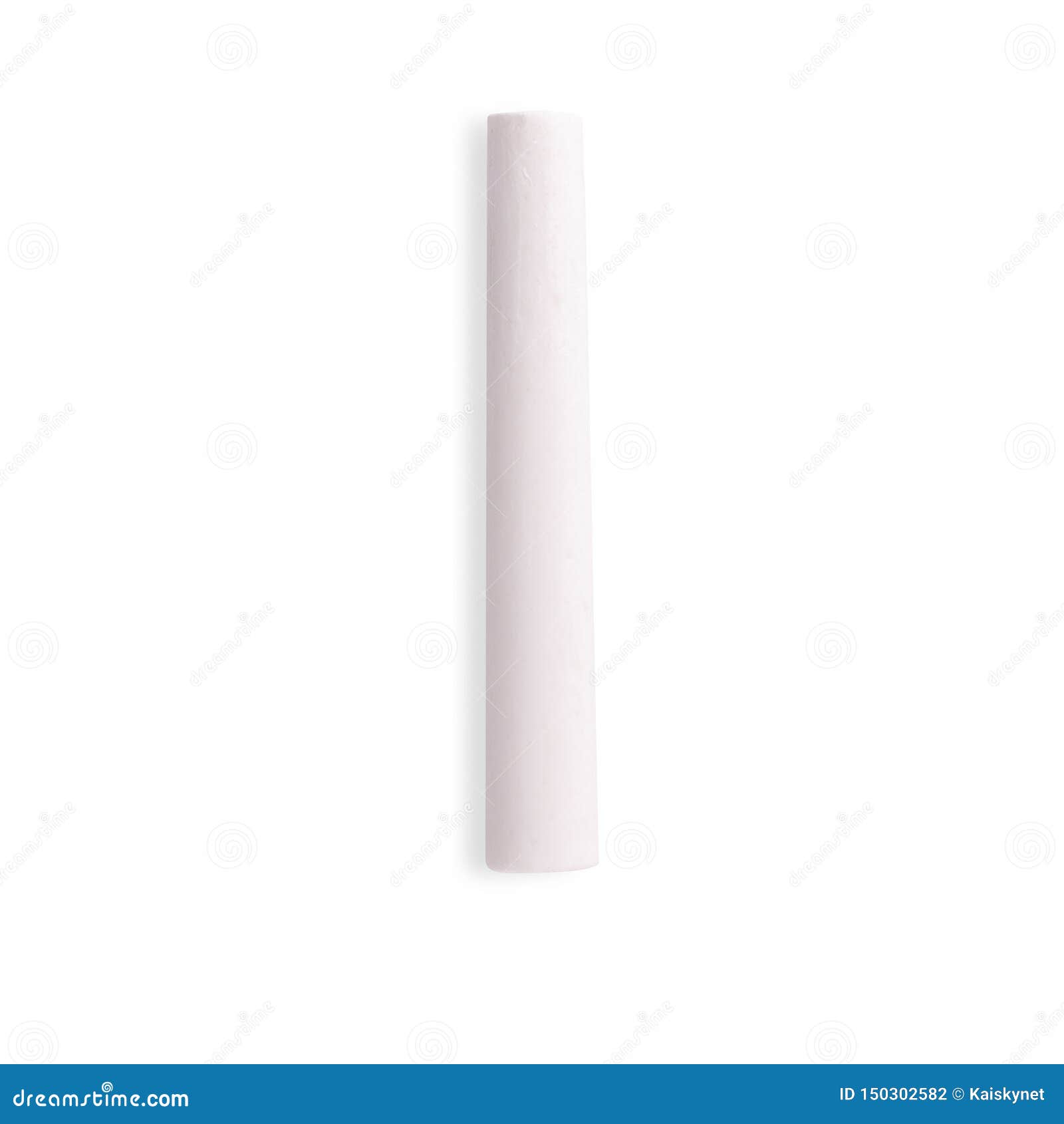 White Chalk Isolated on a White Background Stock Photo - Image of ...