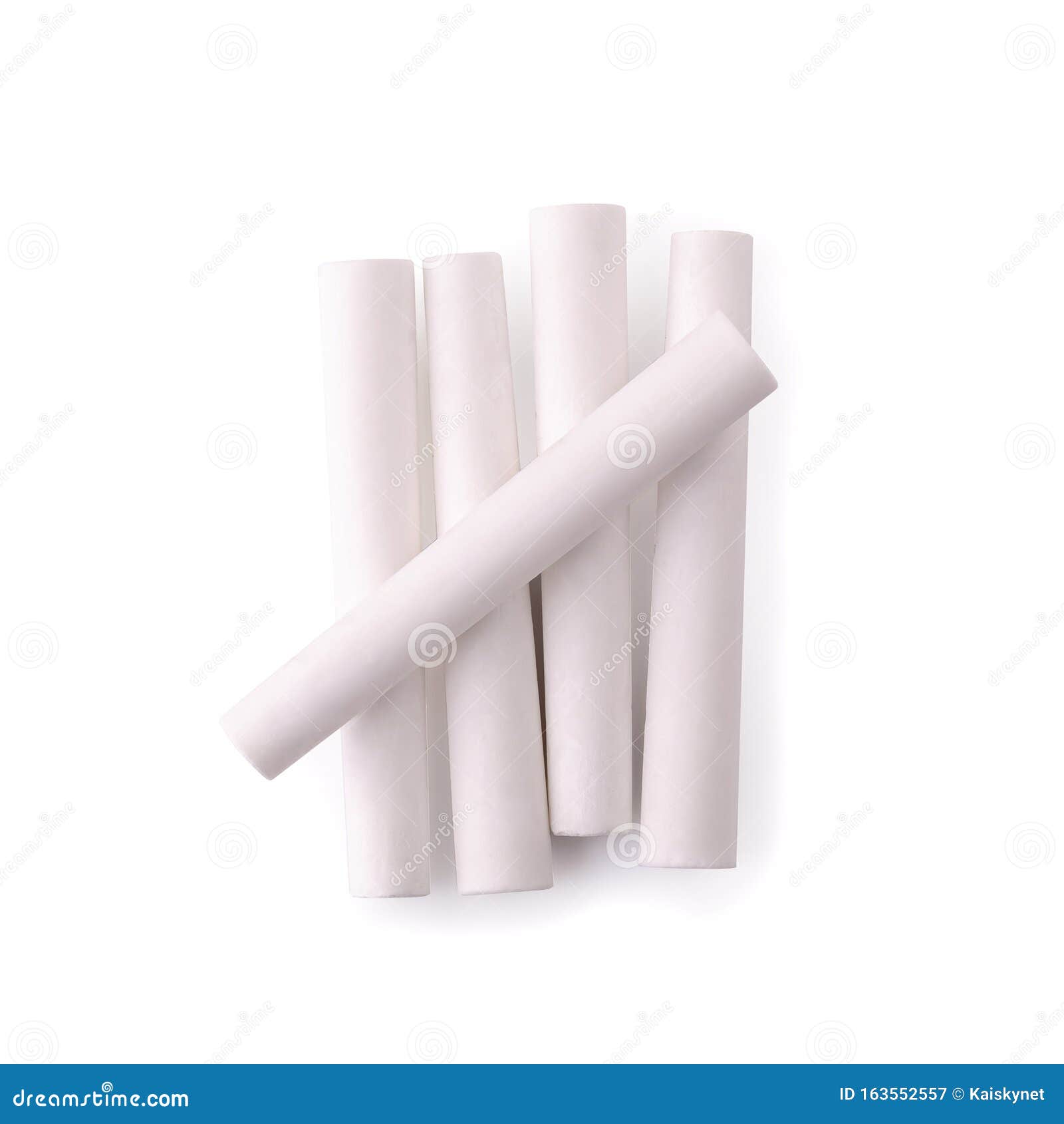 White Chalk Isolated On A White Background Stock Image Image Of