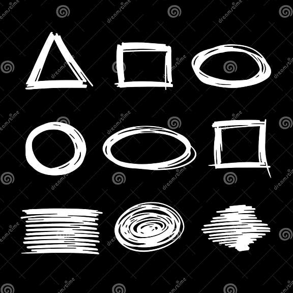 White chalk scribble stock vector. Illustration of creativity - 67089754