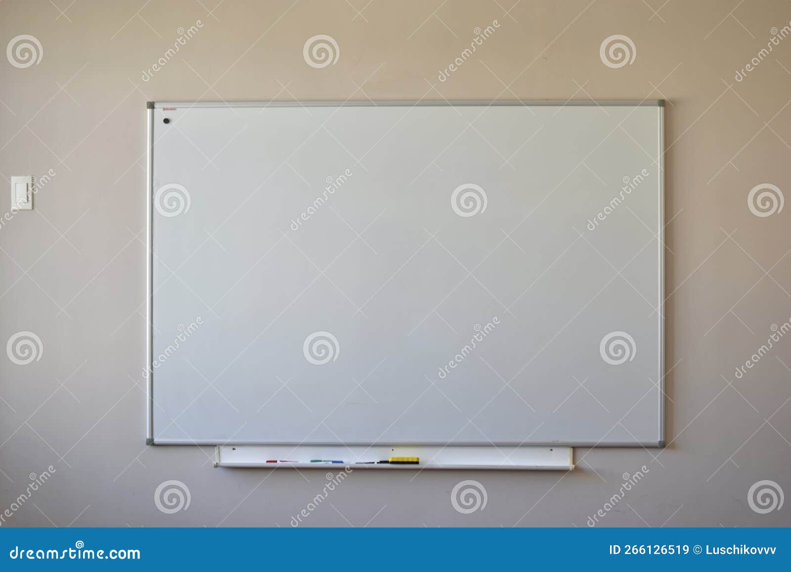 A White Chalkboard for Writing Texts with a Felt-tip Pen. School Iron ...