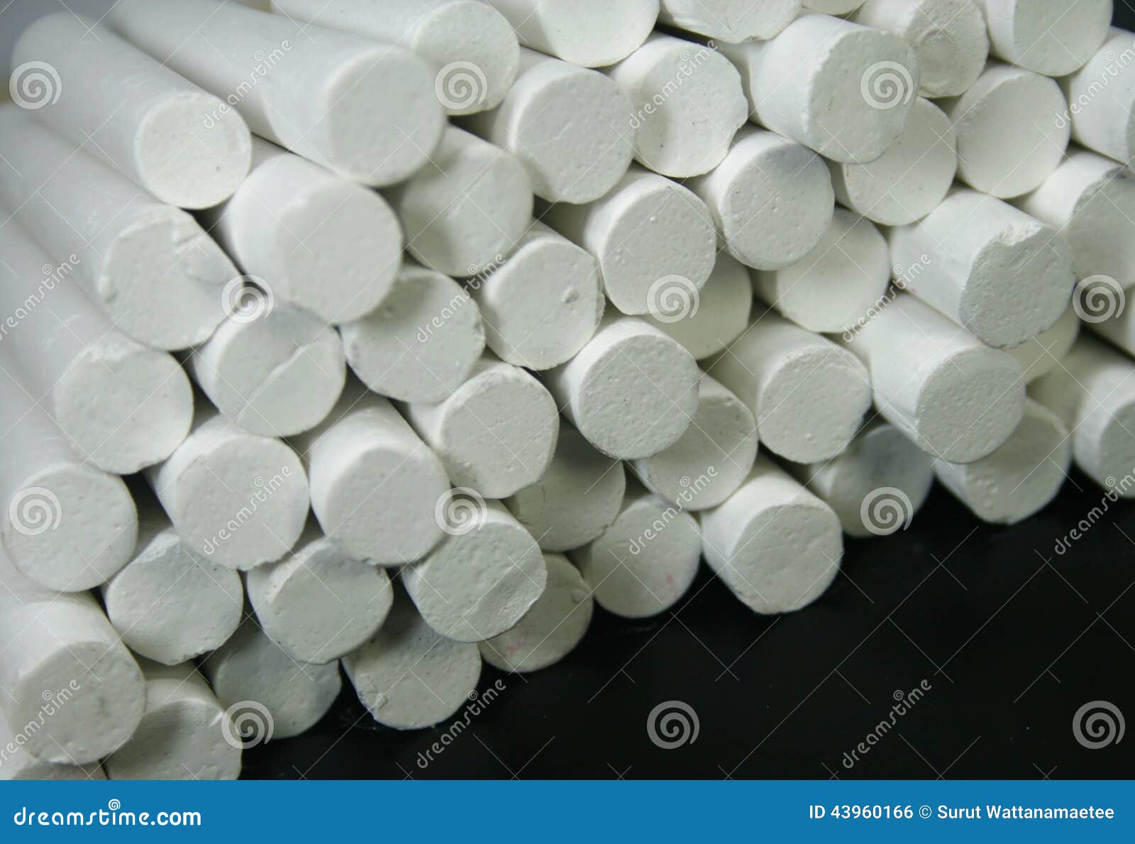 White Chalks on the Chalkboard Stock Photo - Image of creative, draw ...