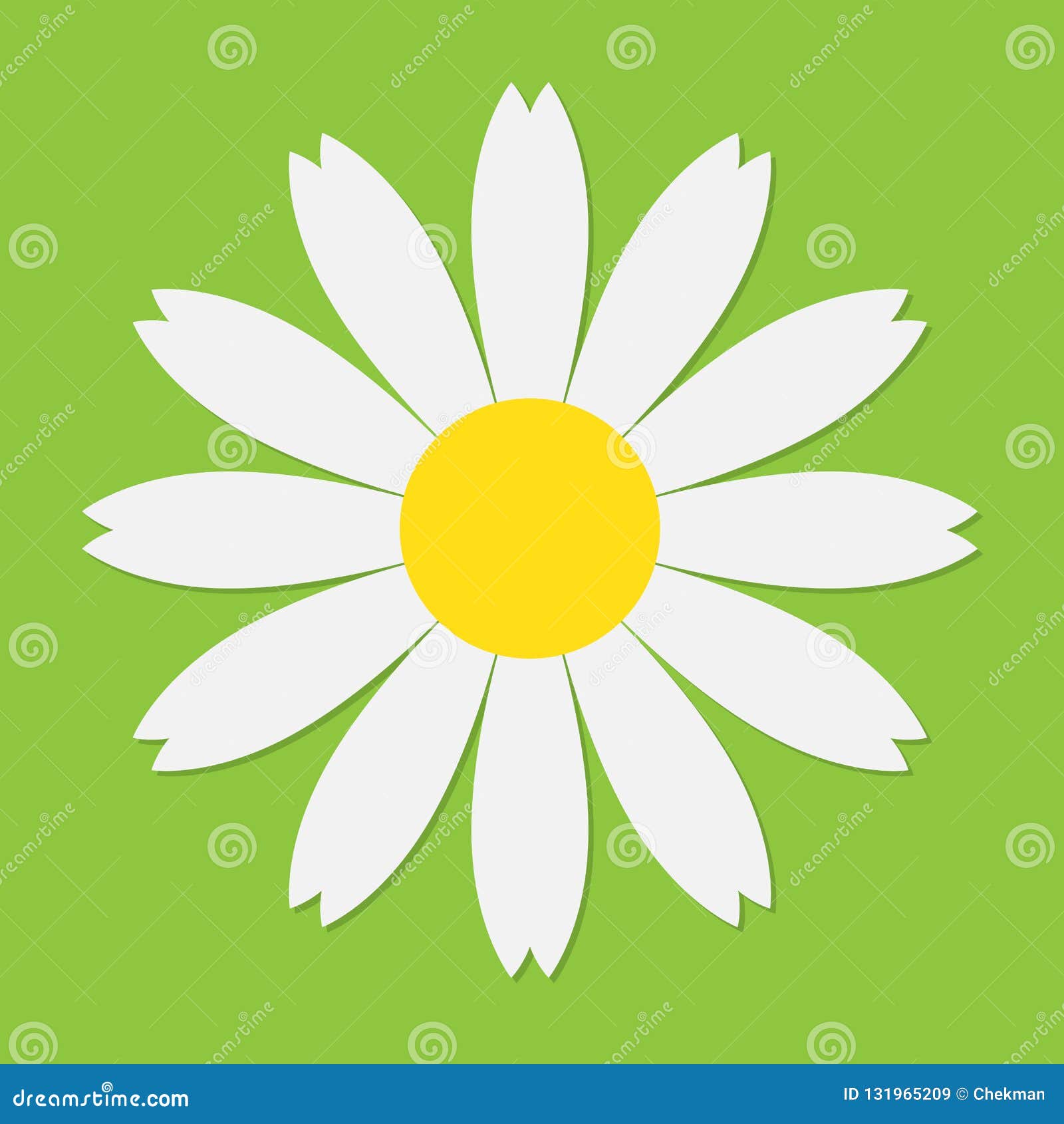 White Chamomile Icon. Vector Illustration Stock Illustration ...