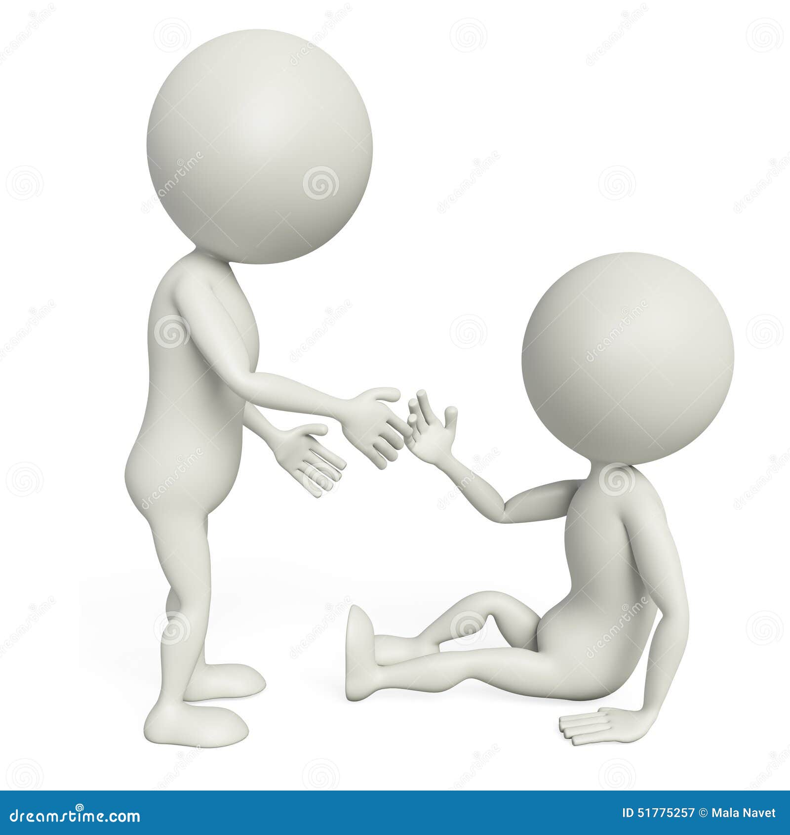 White Character with Helping Stock Illustration - Illustration of ...