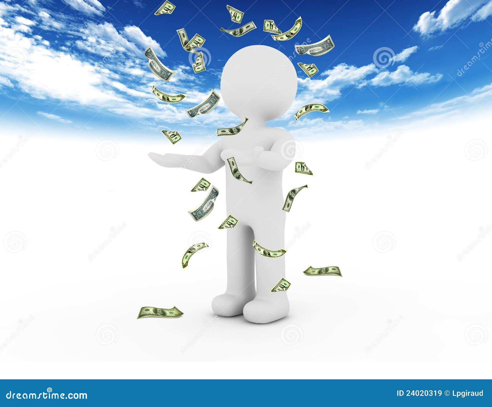 White character and money stock illustration. Illustration of financial ...