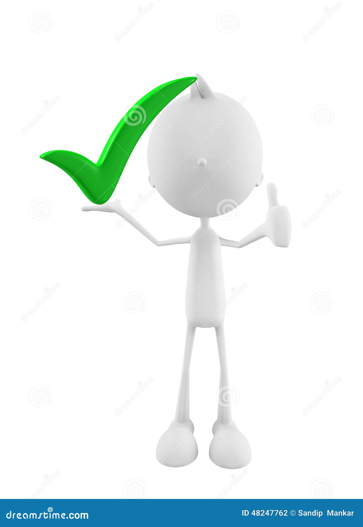 White Character with Right Sign Stock Illustration - Illustration of ...