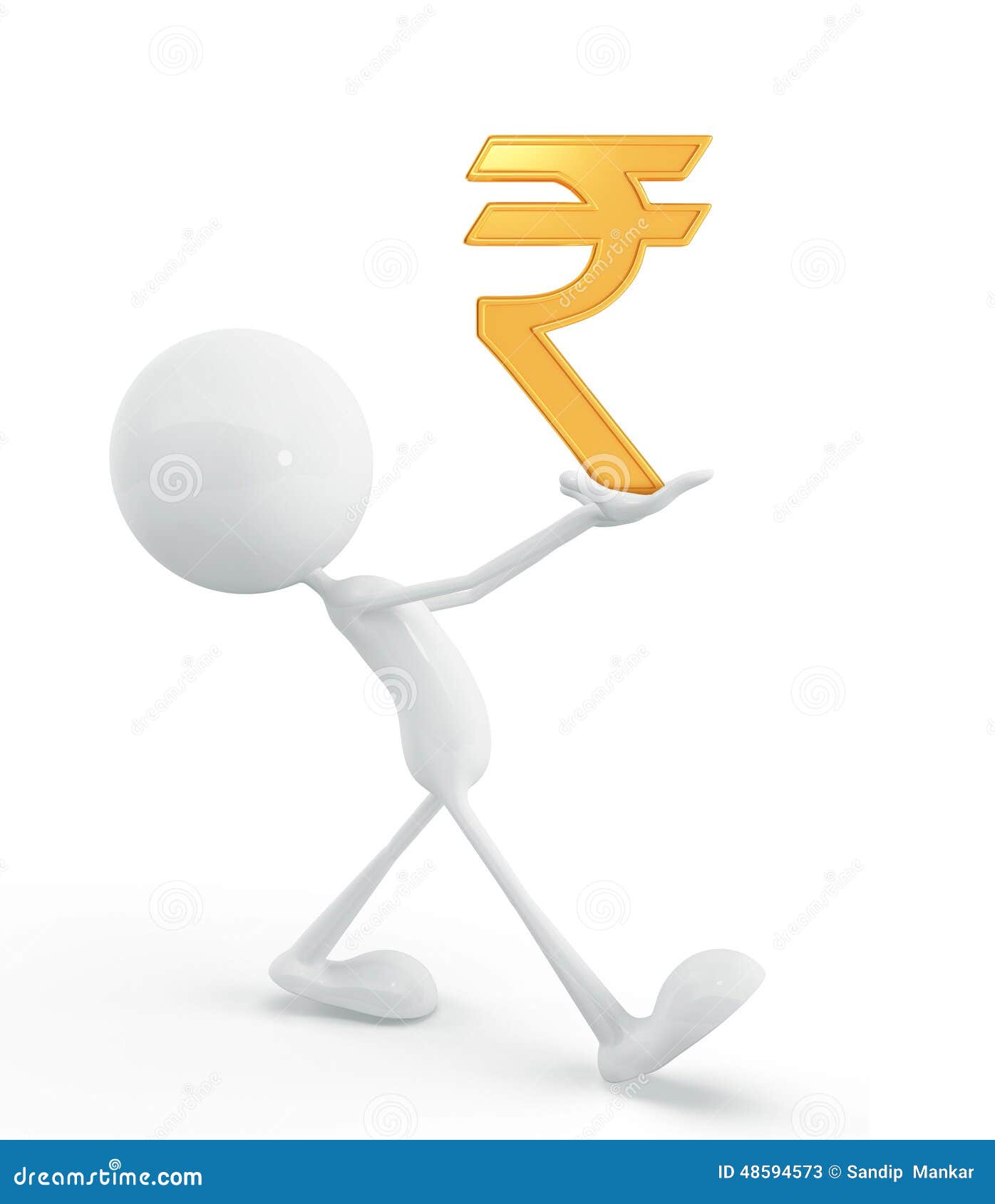 White Character with Rupee Sign Stock Illustration - Illustration of ...