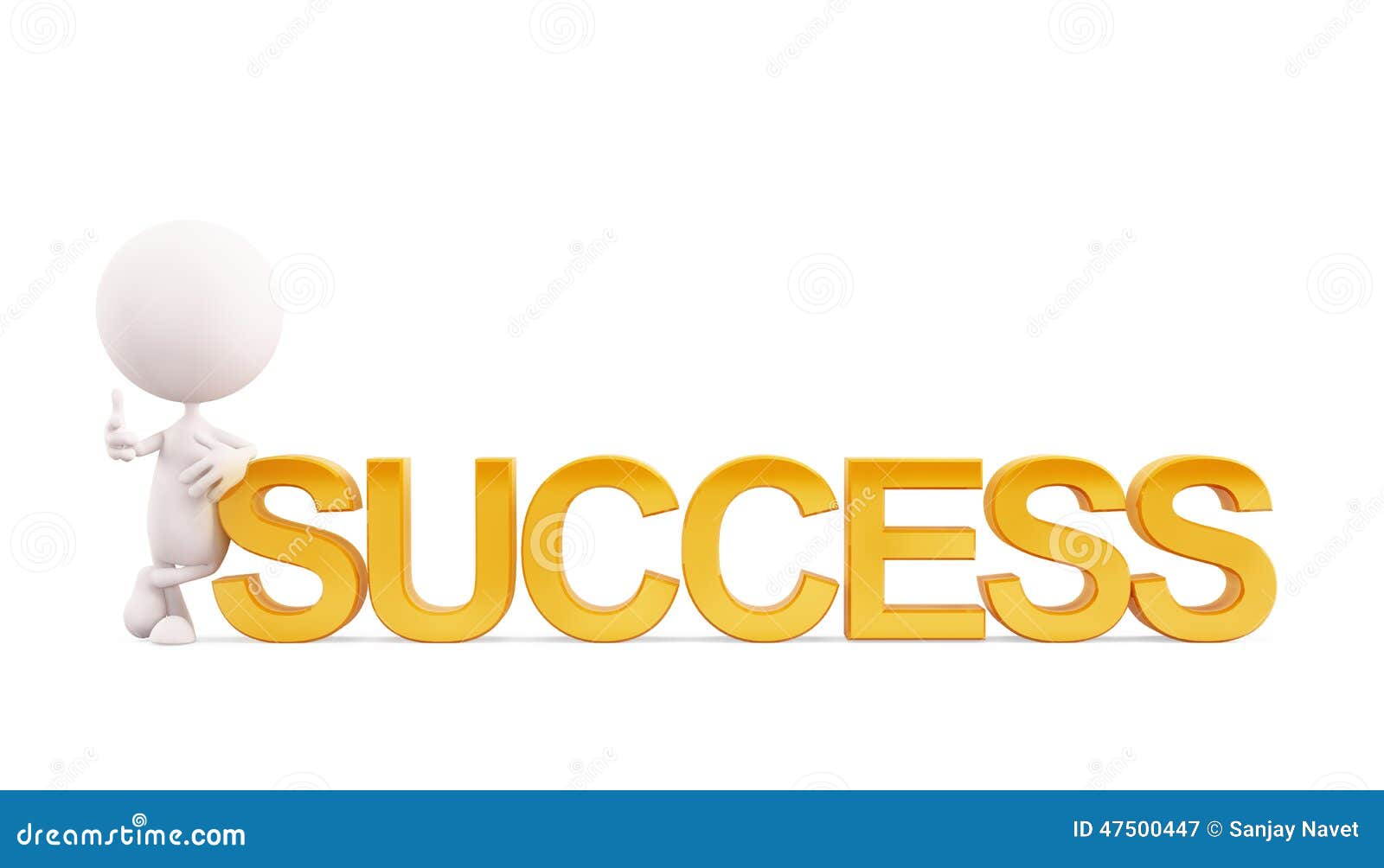 White Character with Success Stock Illustration - Illustration of ...