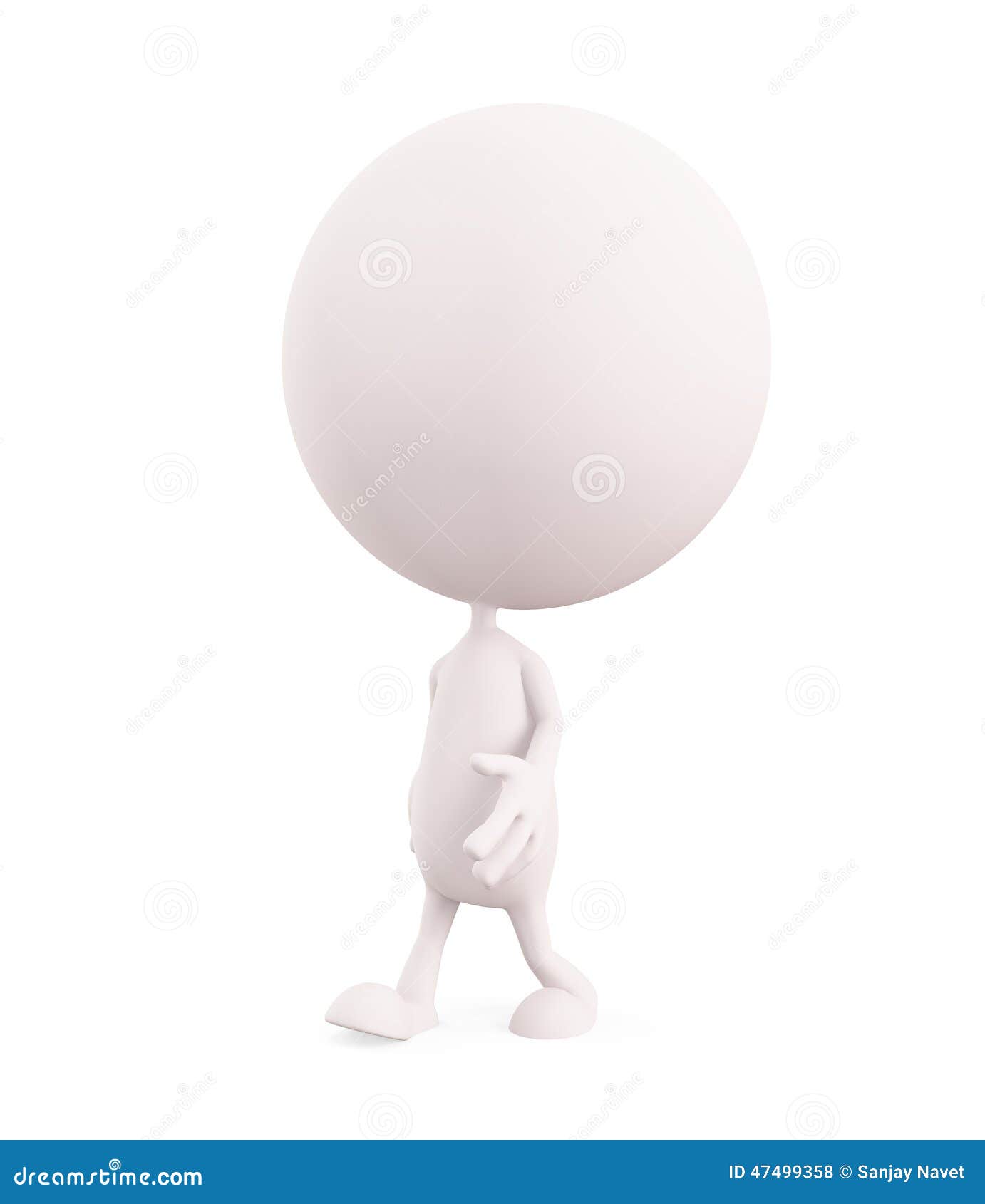 White Character with Walking Pose Stock Illustration - Illustration of ...