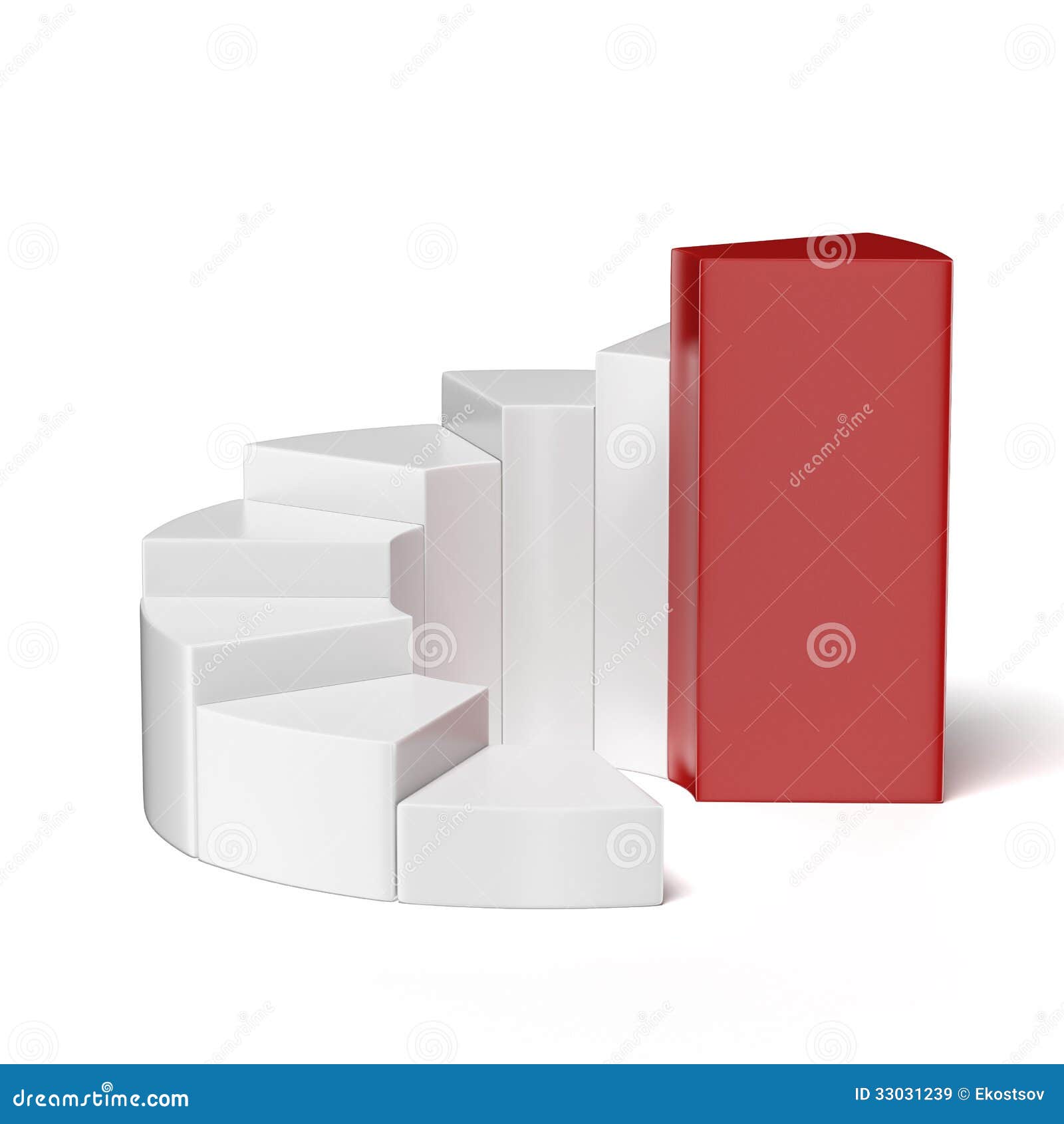 White Chart Bar Diagram With White Growth Arrow Stock Photo ...