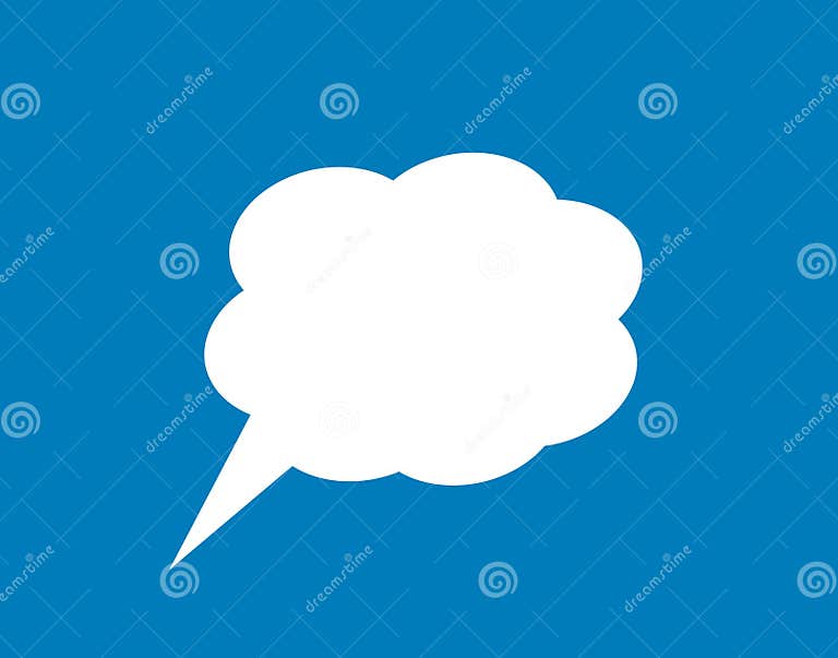 White Speech Bubble, Chat Icon Stock Vector - Illustration of white ...