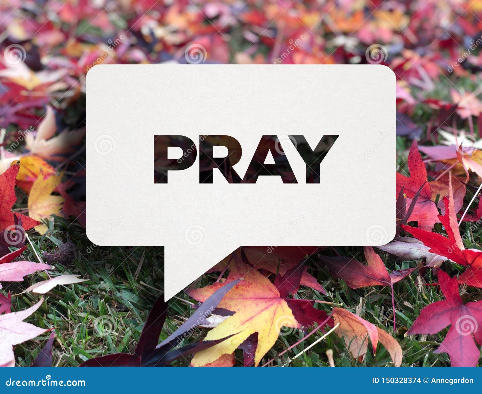 White Chat Bubble and Pray Text Stock Photo - Image of cardboard ...