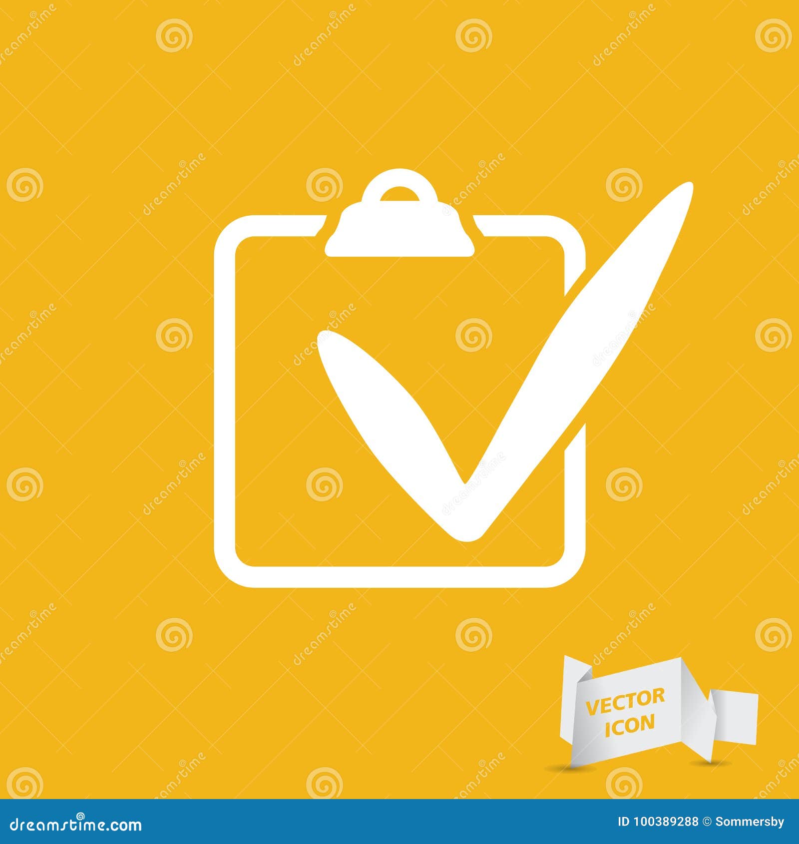 White check list icon stock vector. Illustration of choosing - 100389288