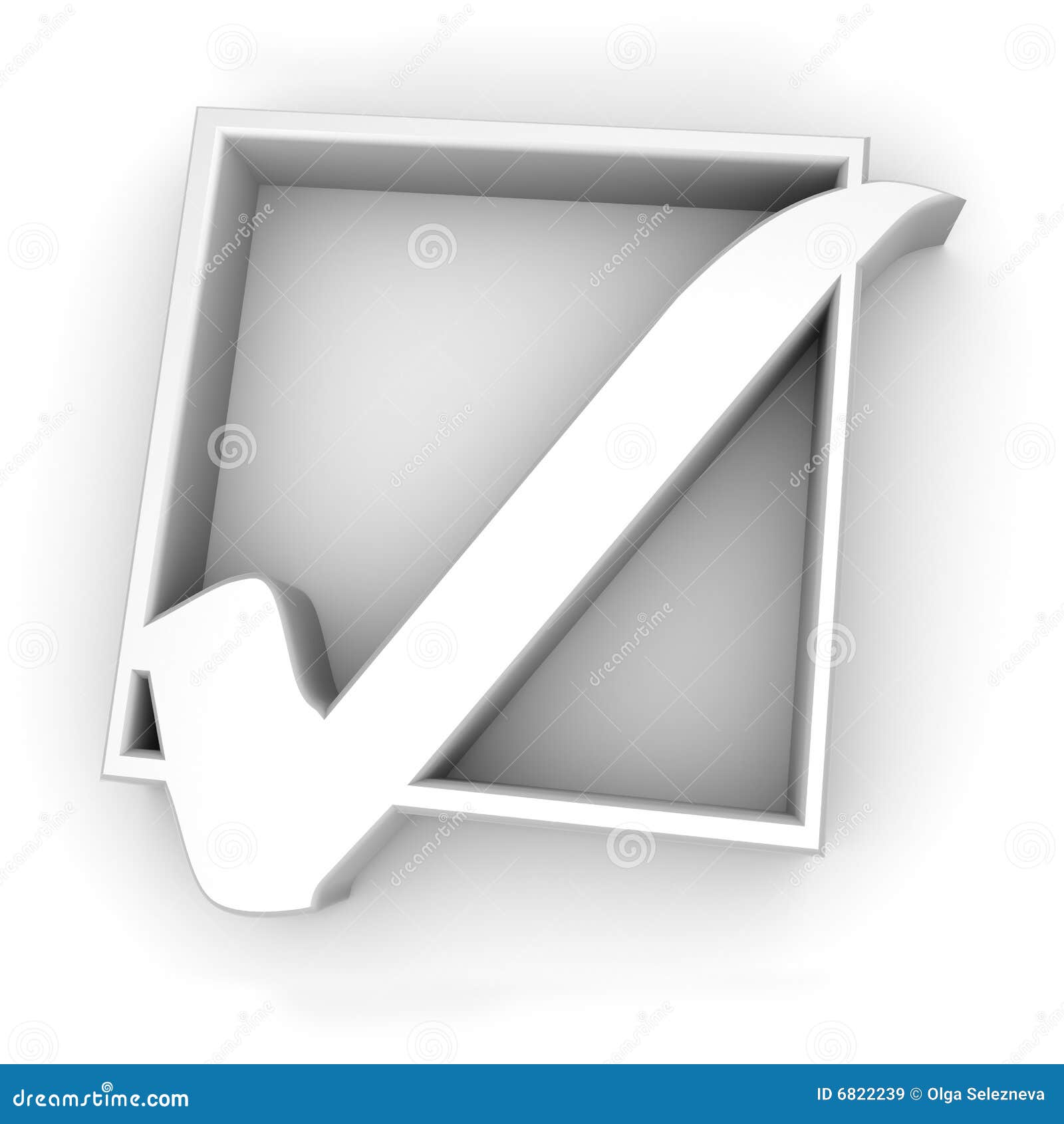 White check mark stock illustration. Illustration of form - 6822239