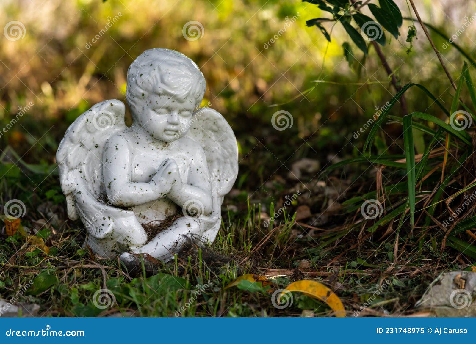 Cherub Angel Statue Wings Carving Religious Hope And Love Royalty-Free ...