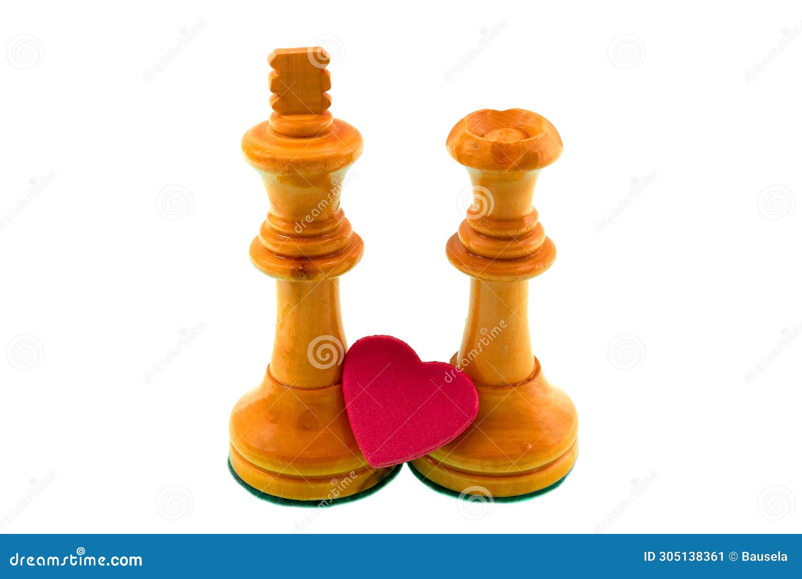 White Chess Figures, King and Queen, Showing a Red Heart Stock Image ...